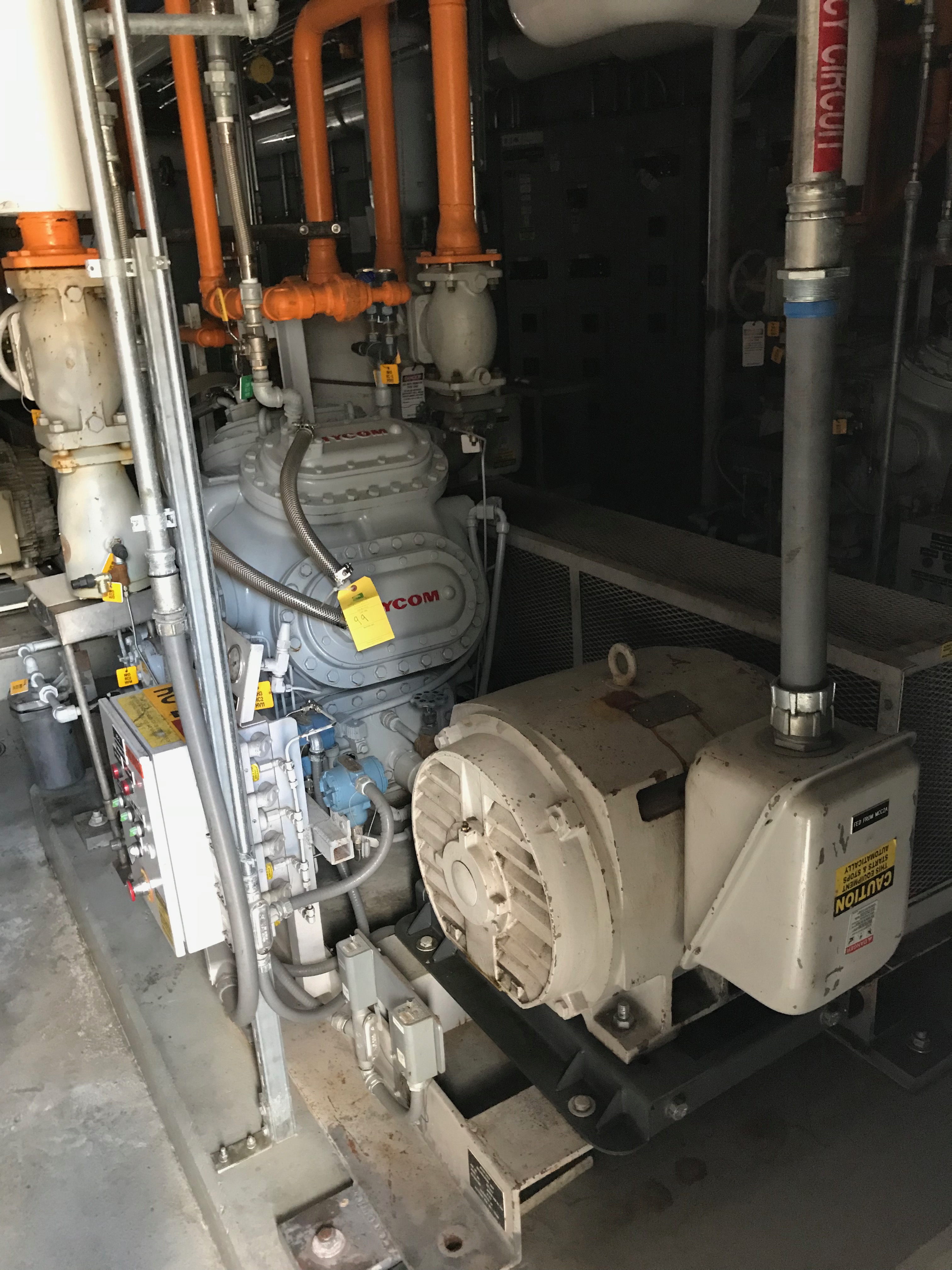 Mycom Compressor w/ Ancillary Components, Model N8WBHE, SN 837015, Year ...