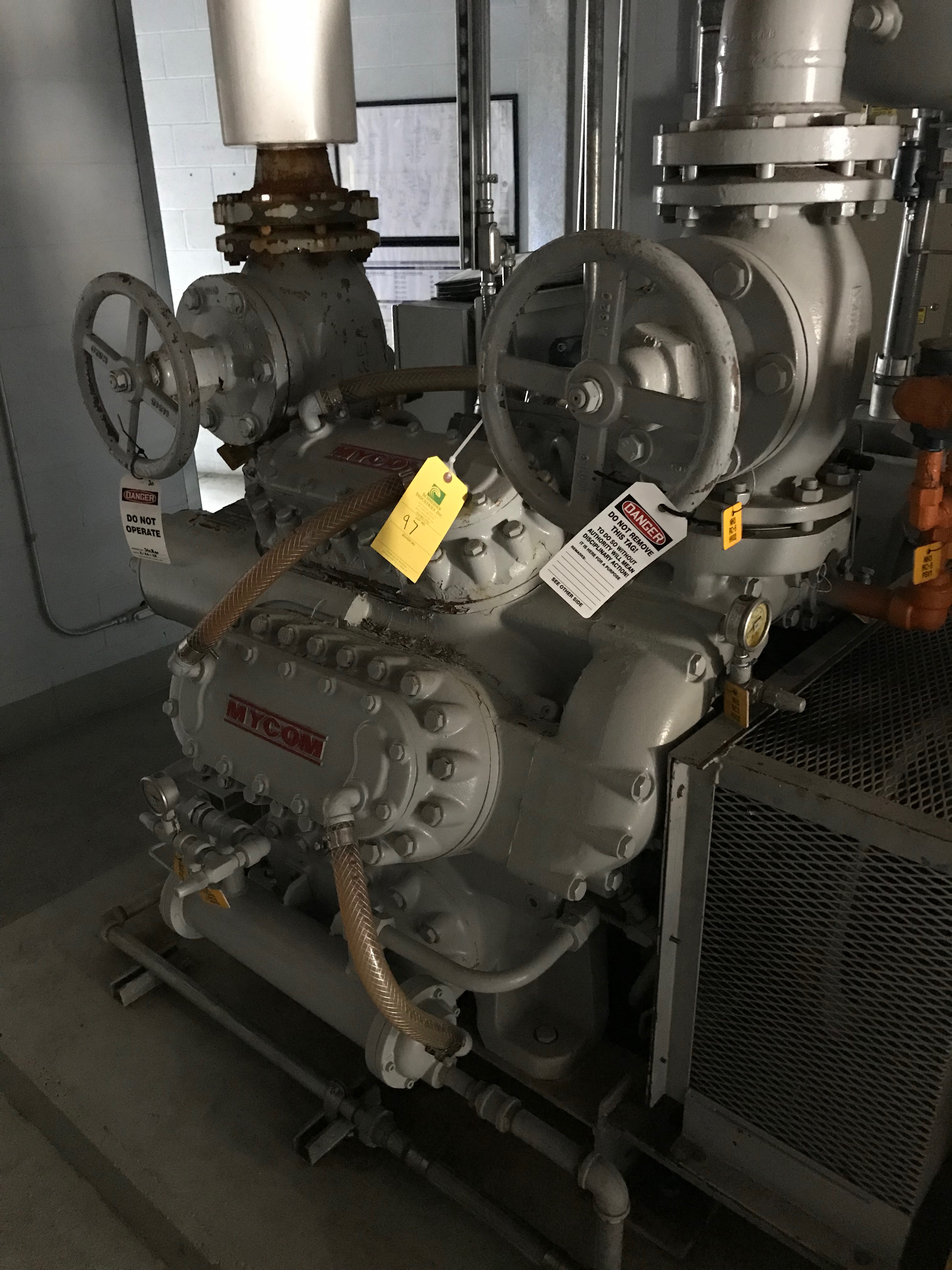Mycom Compressor w/ Ancillary Components, Model N8M, SN 8110264, Year 2011