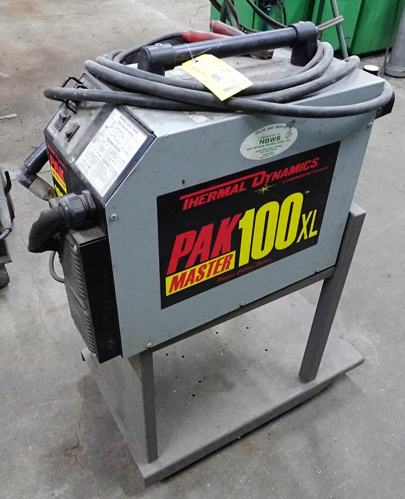 THERMAL DYNAMICS PAK MASTER MDL. 100XL PLASMA CUTTER, WITH CART ...