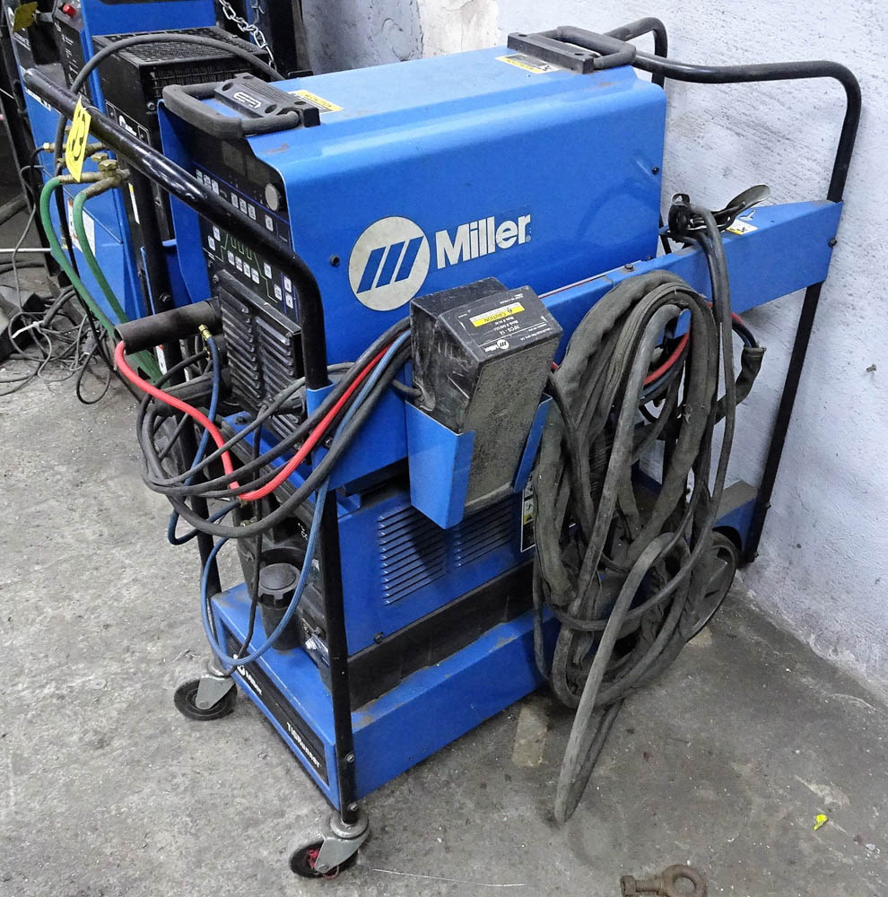 MILLER TIG RUNNER, STOCK NO. 903699 TIG WELDER WITH MILLER COOL MATE 3 ...