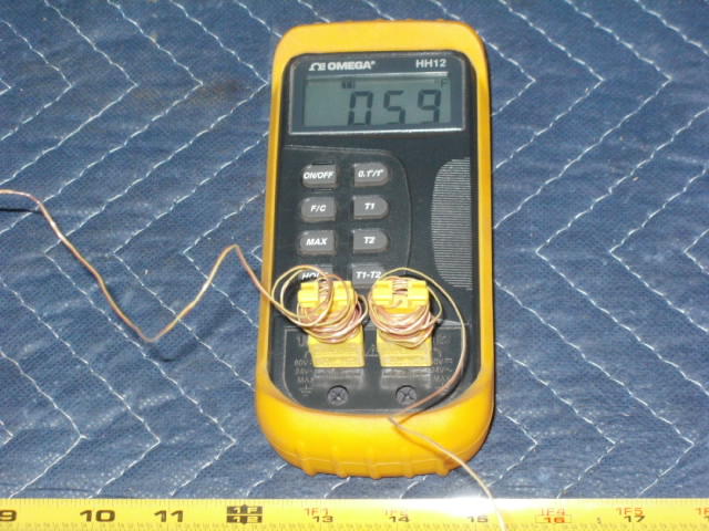 Omega Temperature Indicator HH12, with 2 probes. Used, tested, works