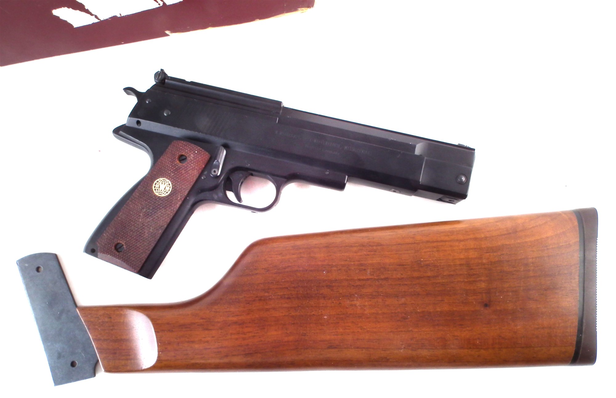 Weihrauch HW45 .177 / 4.5mm boxed Air Pistol and shoulder stock, serial ...