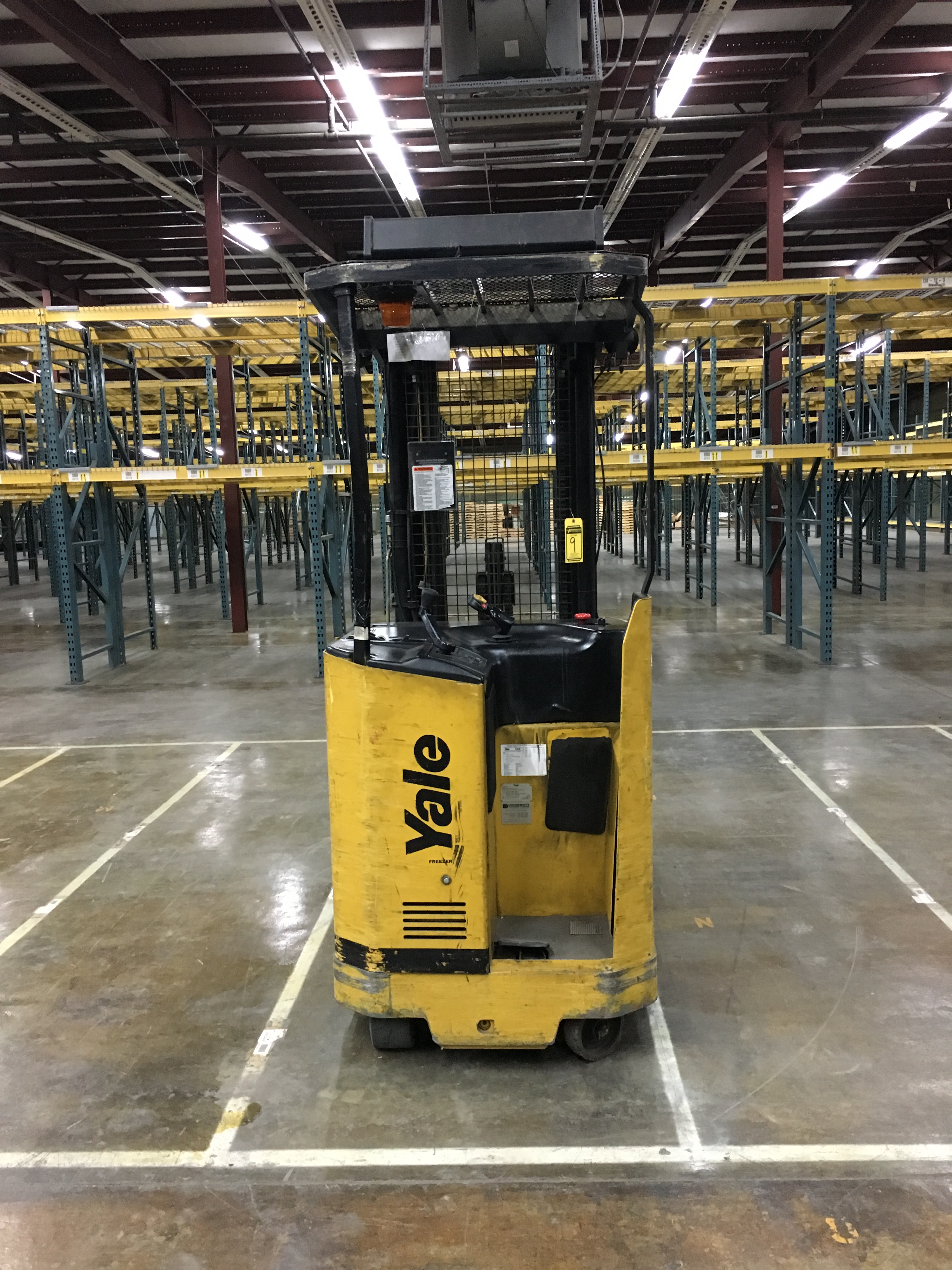 2005 YALE 3,000 LB. NARROW AISLE DEEP REACH TRUCK; MODEL ...