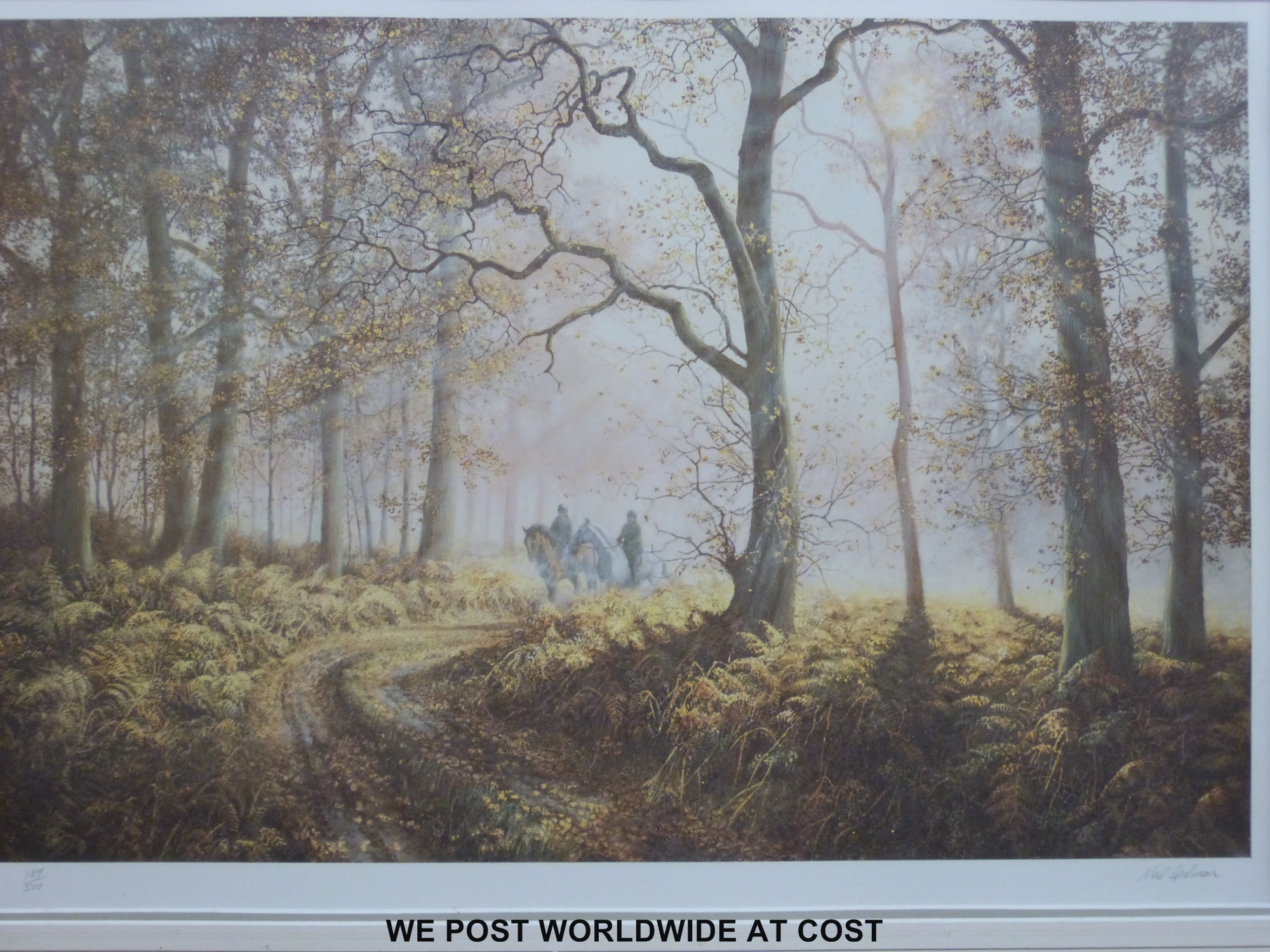 Neil Spilman signed limited edition print (187/500) of horse riders in ...
