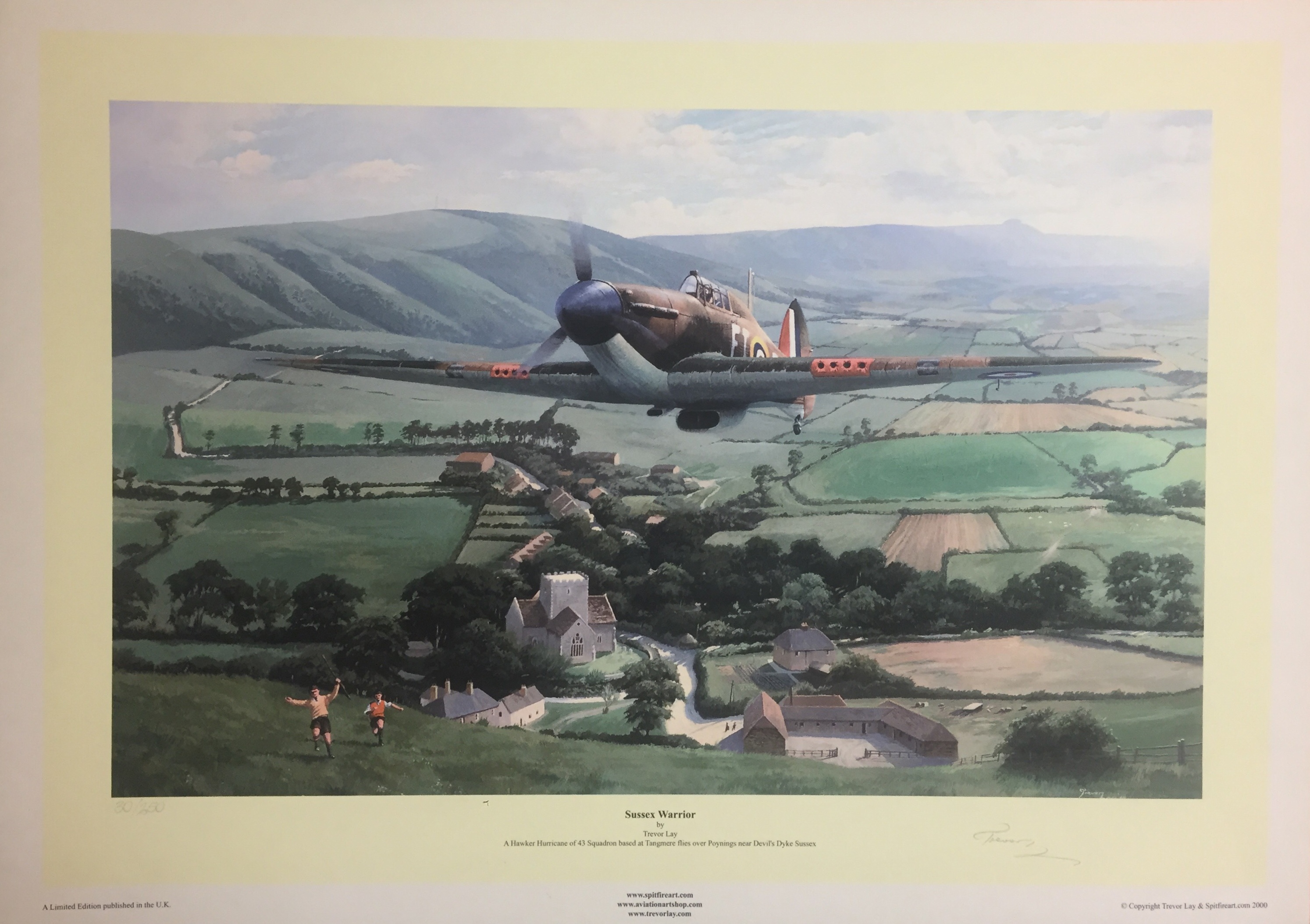 DAMBUSTERS THE: Signed 25 x 18½ limited edition colour print titled ...