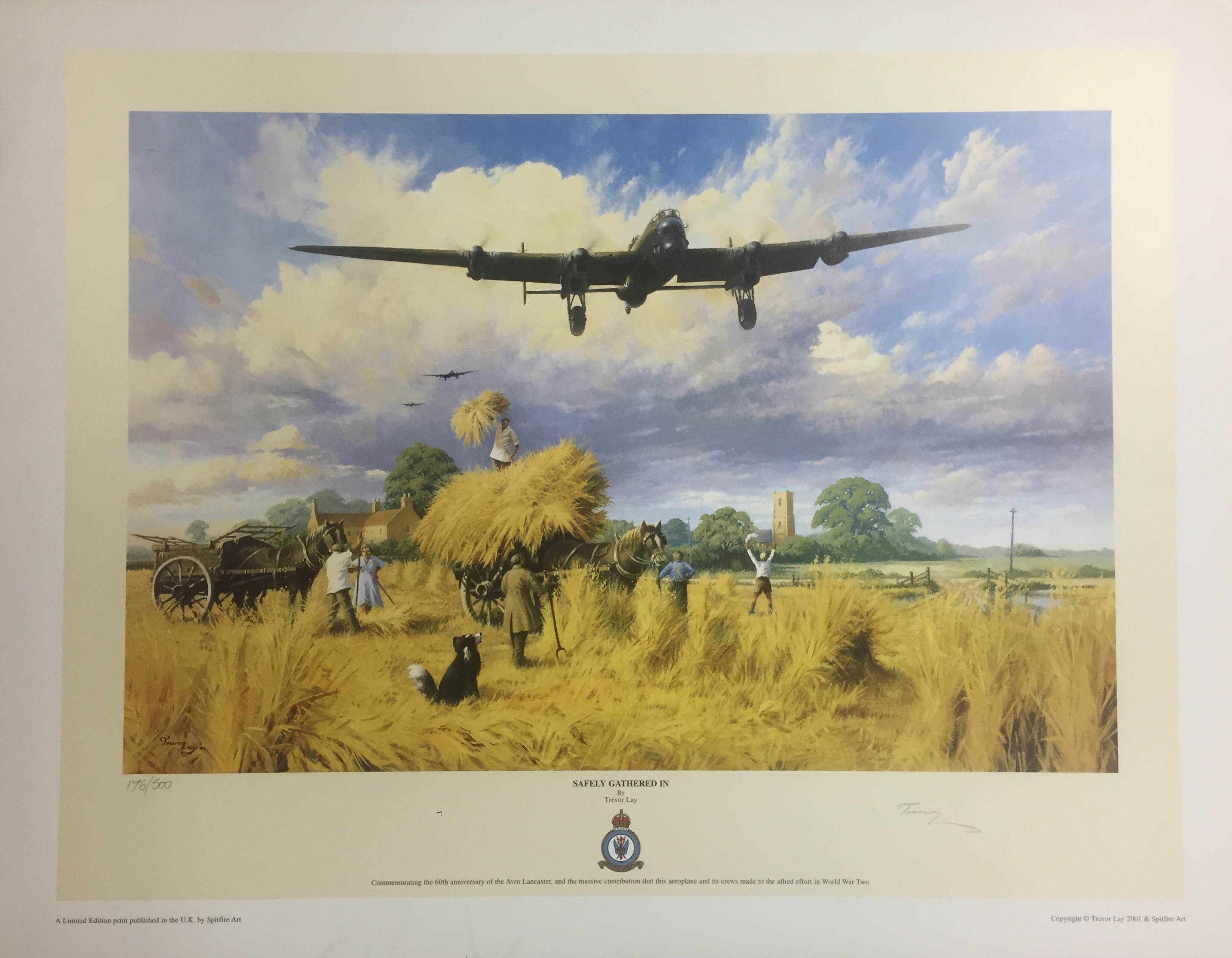 DAMBUSTERS THE: Signed 25 x 18½ limited edition colour print titled ...
