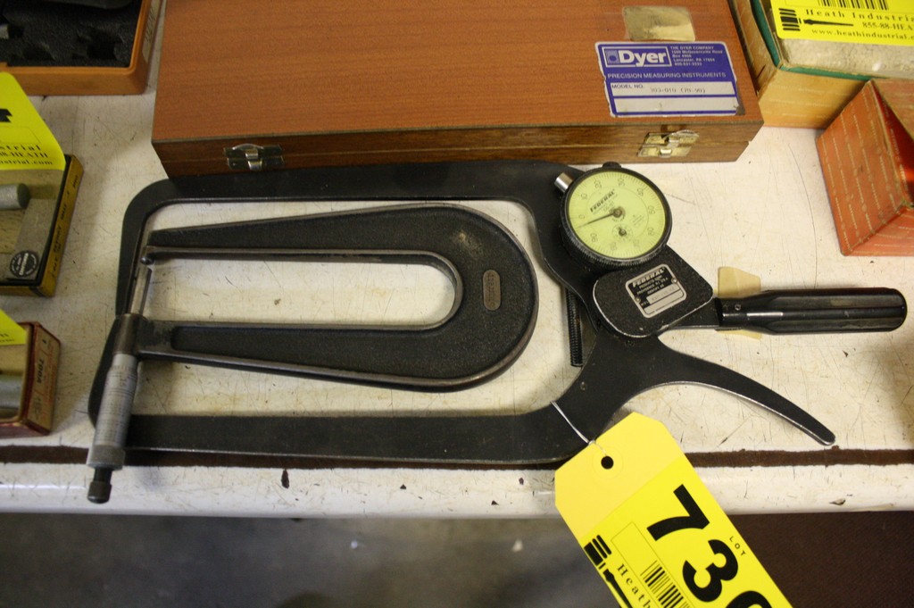 STARRET DEEP THROAT MICROMETER, WITH FEDERAL DIAL GAGE