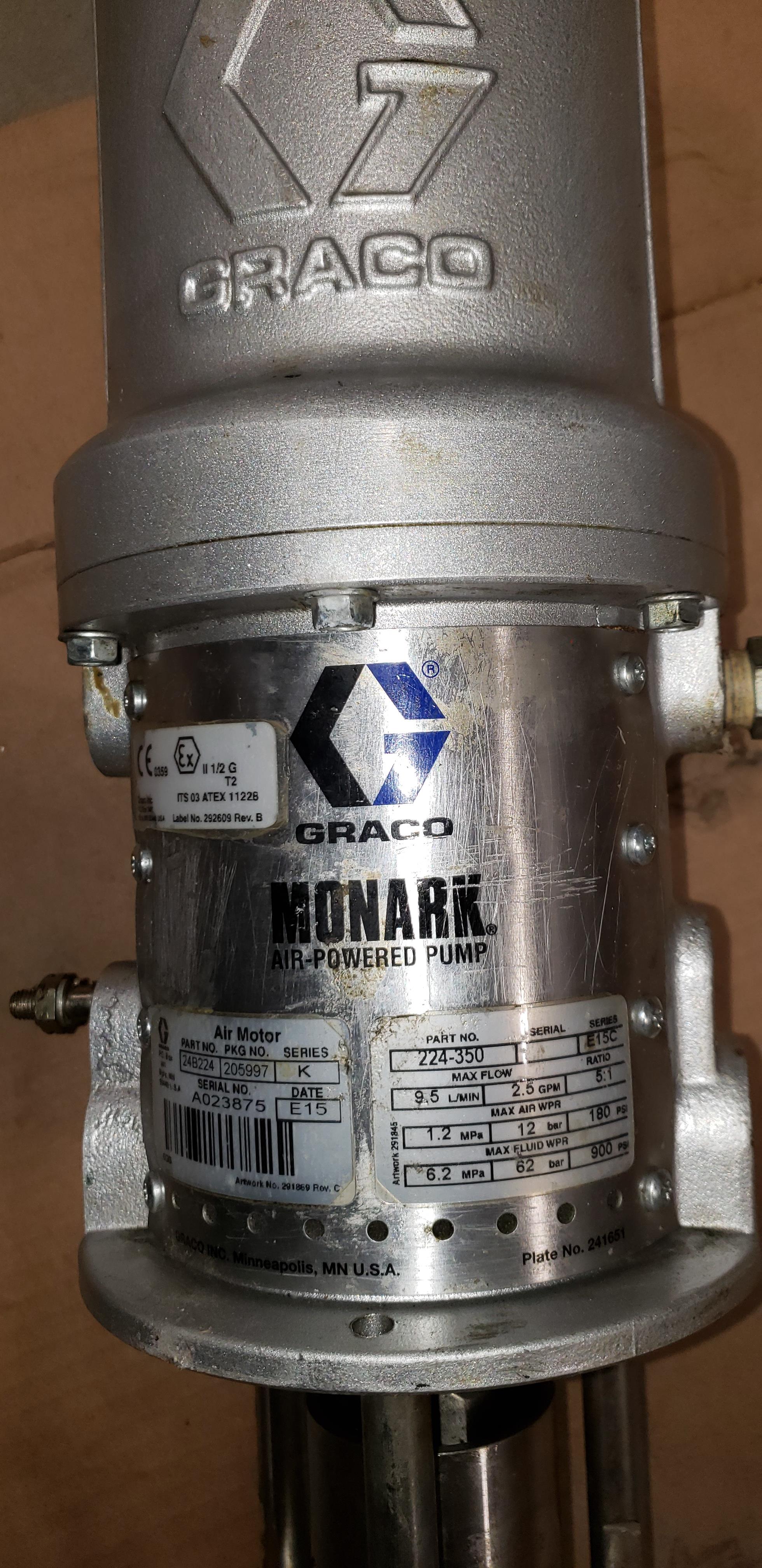Graco Drum Pump AIR POWERED MODEL MONARK 9.5L/MIN MAX FLOW