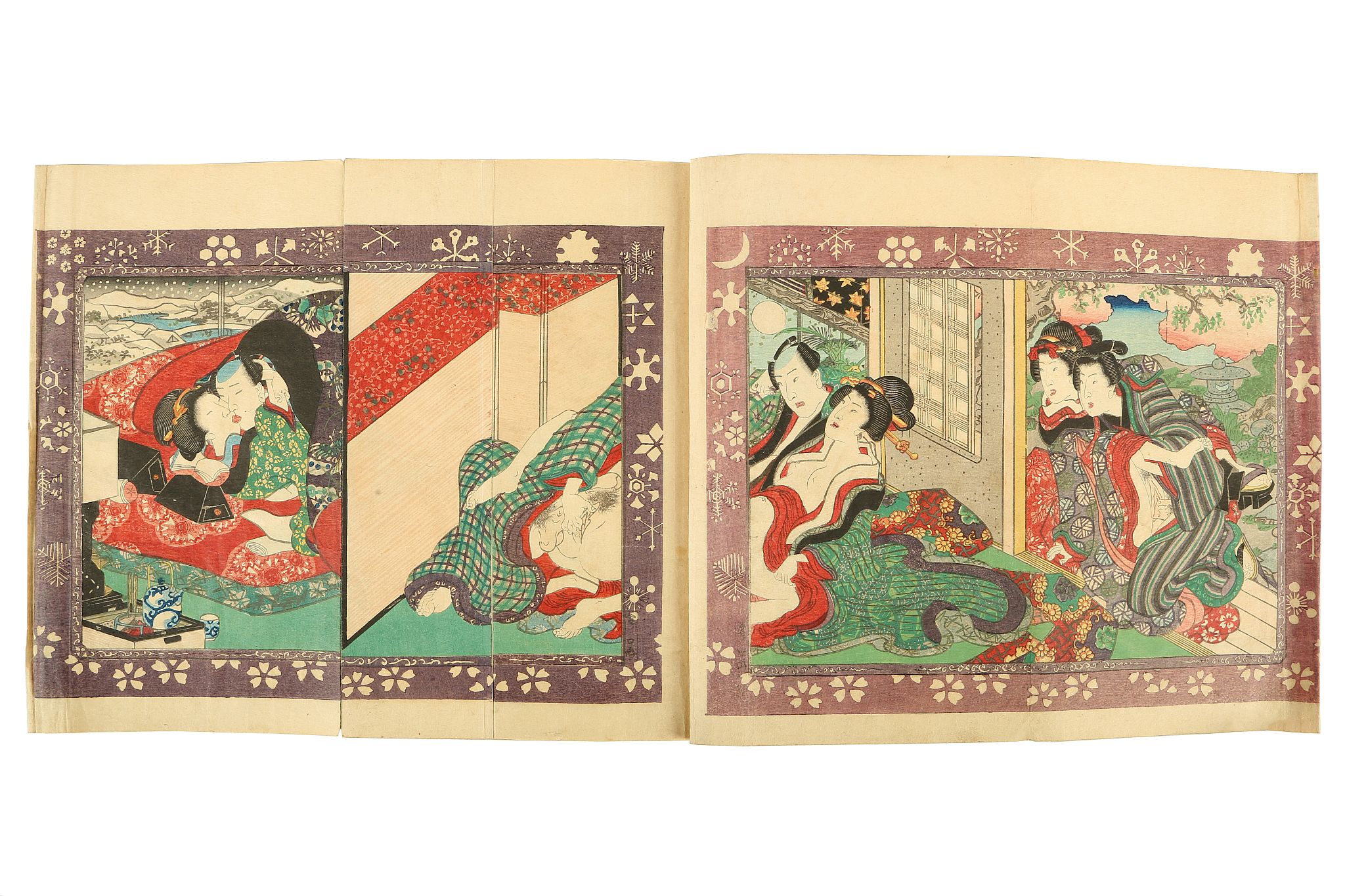 TWO VOLUMES OF SHUNGA BOOKS. By Utagawa Kunimori II (fl.c. 1848-60 ...
