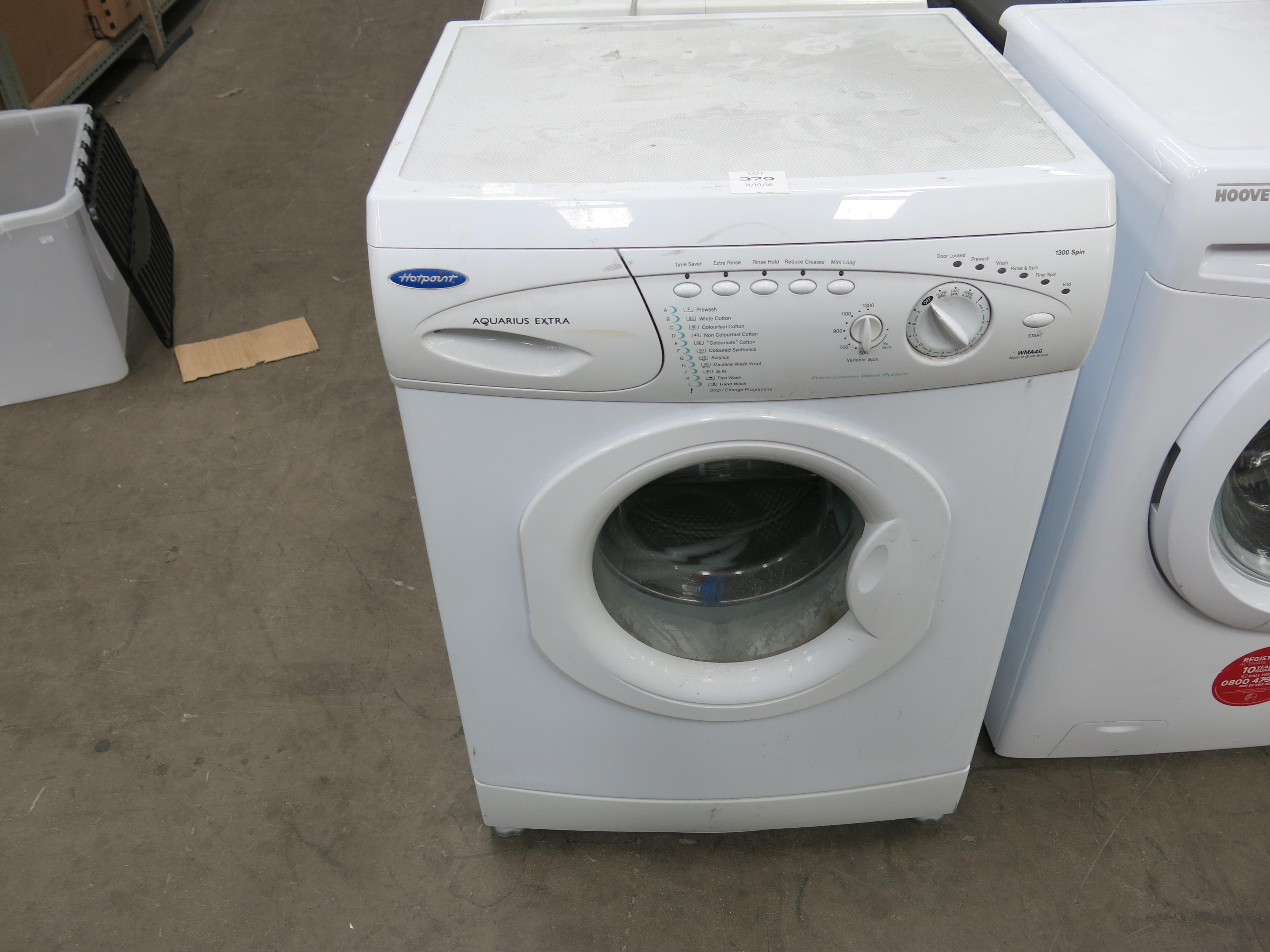 A Hotpoint Aquarius Extra 1300 spin washing machine