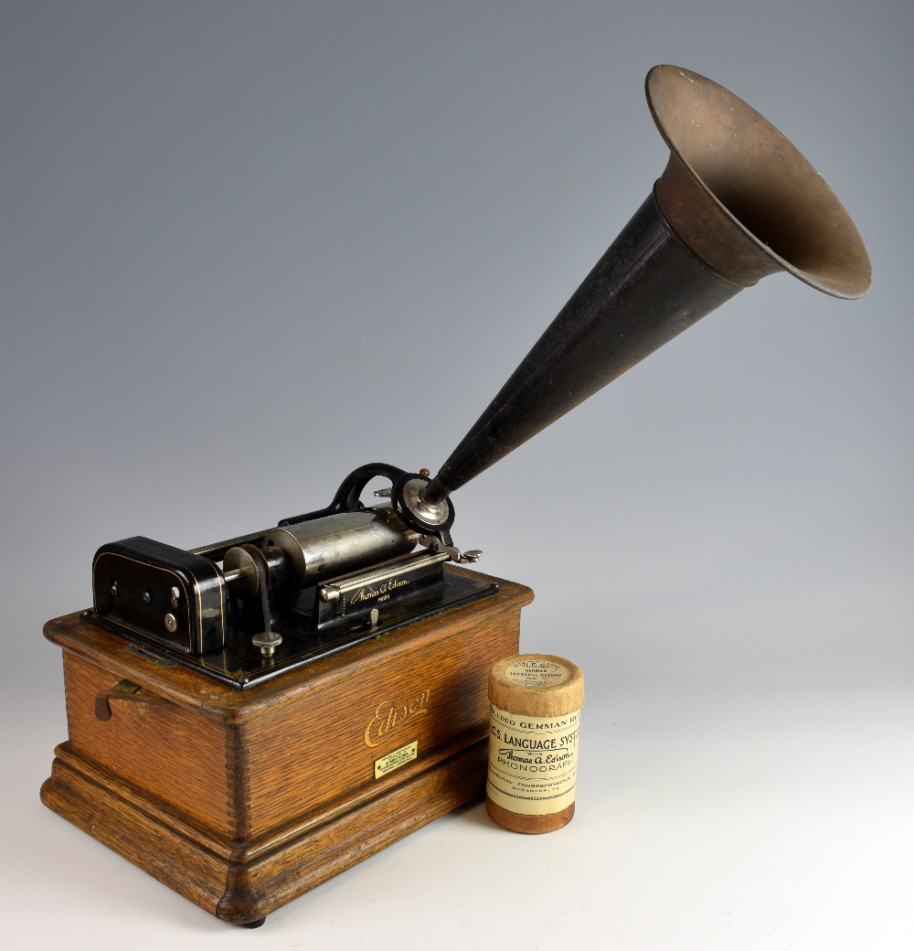 Edison standard model D cylinder phonograph. No. 814507 designed and ...