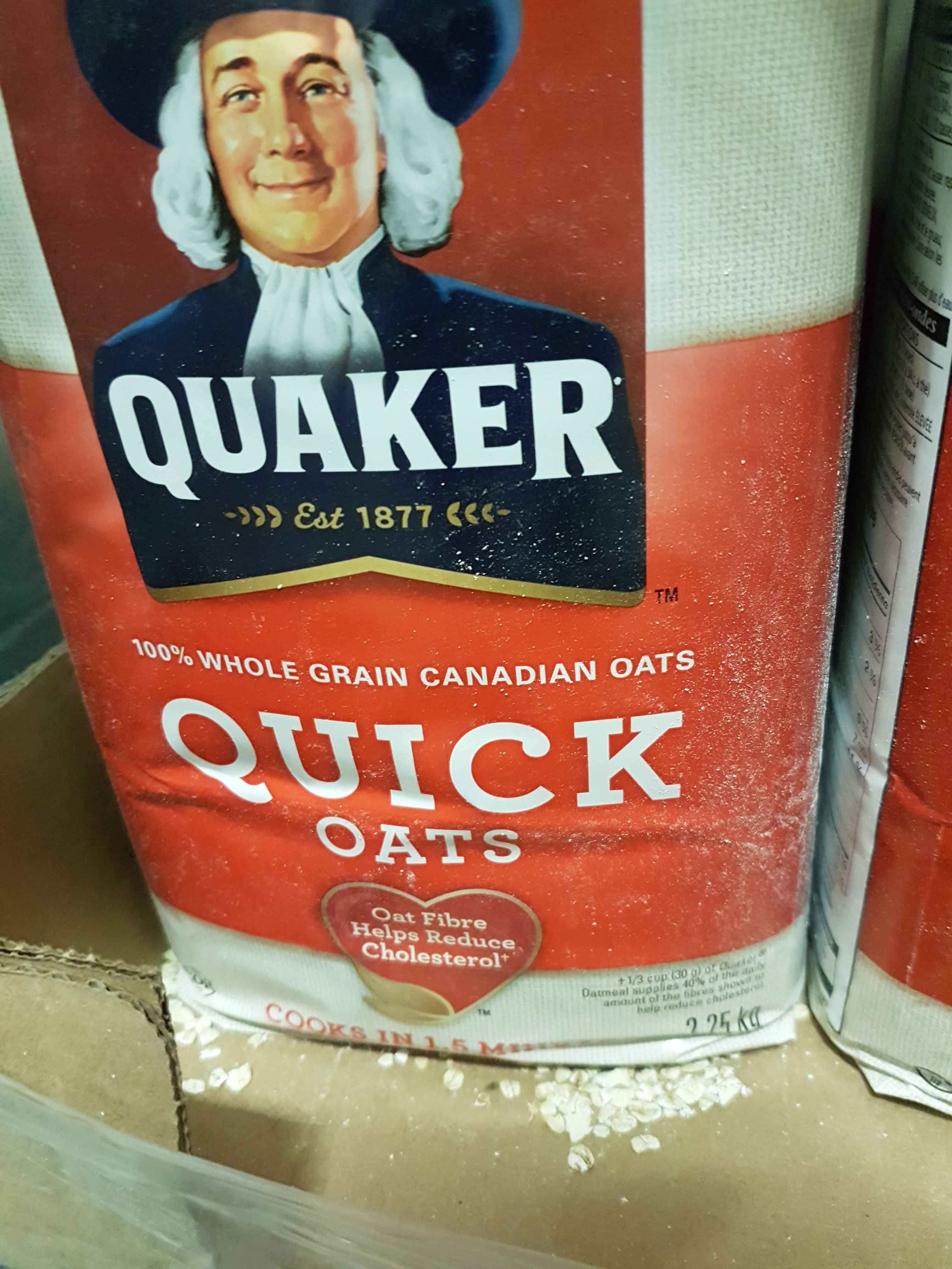 Quaker Quick Oats - 8 x 2.25KG Bags, Notes: ,Location: EC1
