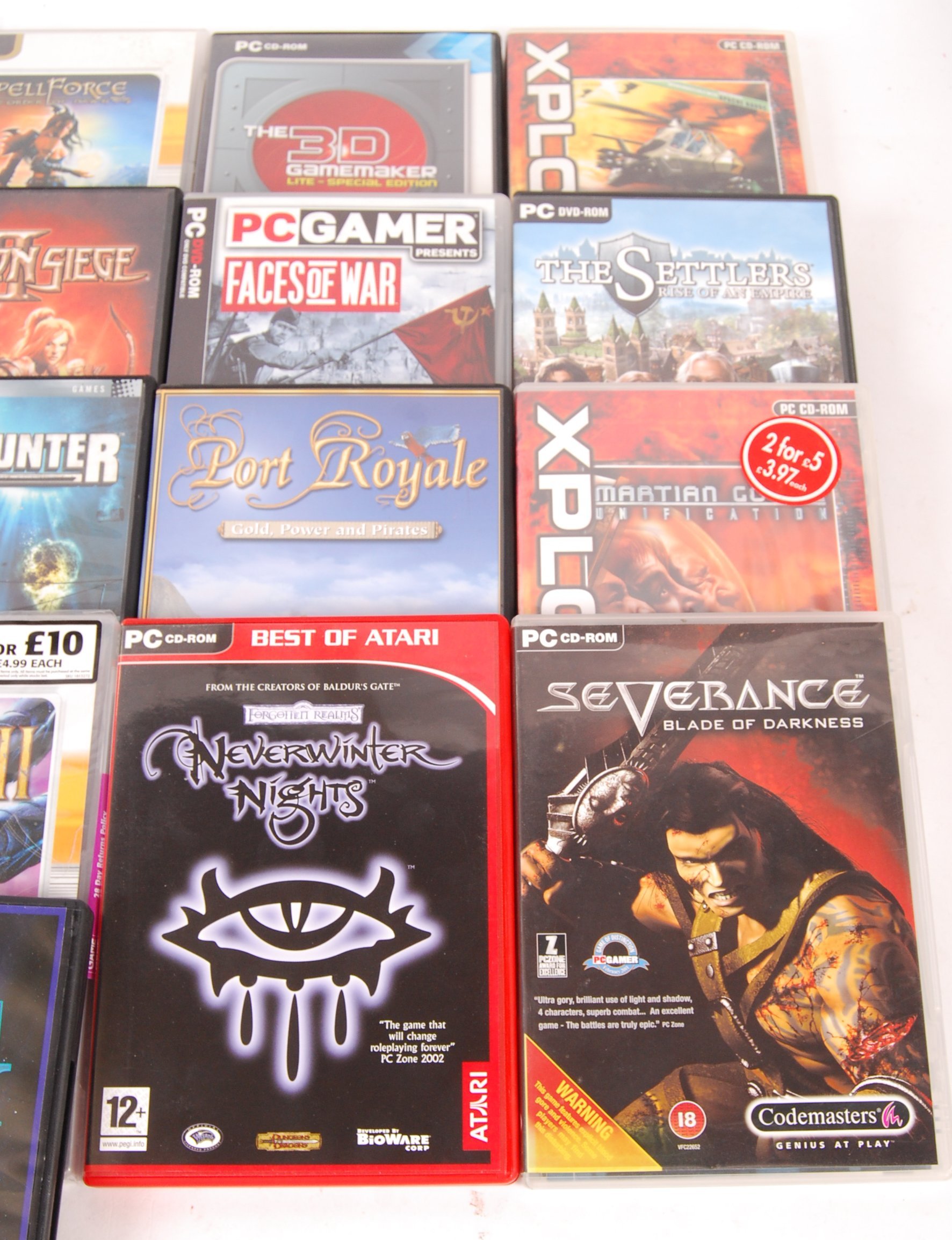 A collection of 21x assorted vintage PC DVD & PC CD Rom computer games ...