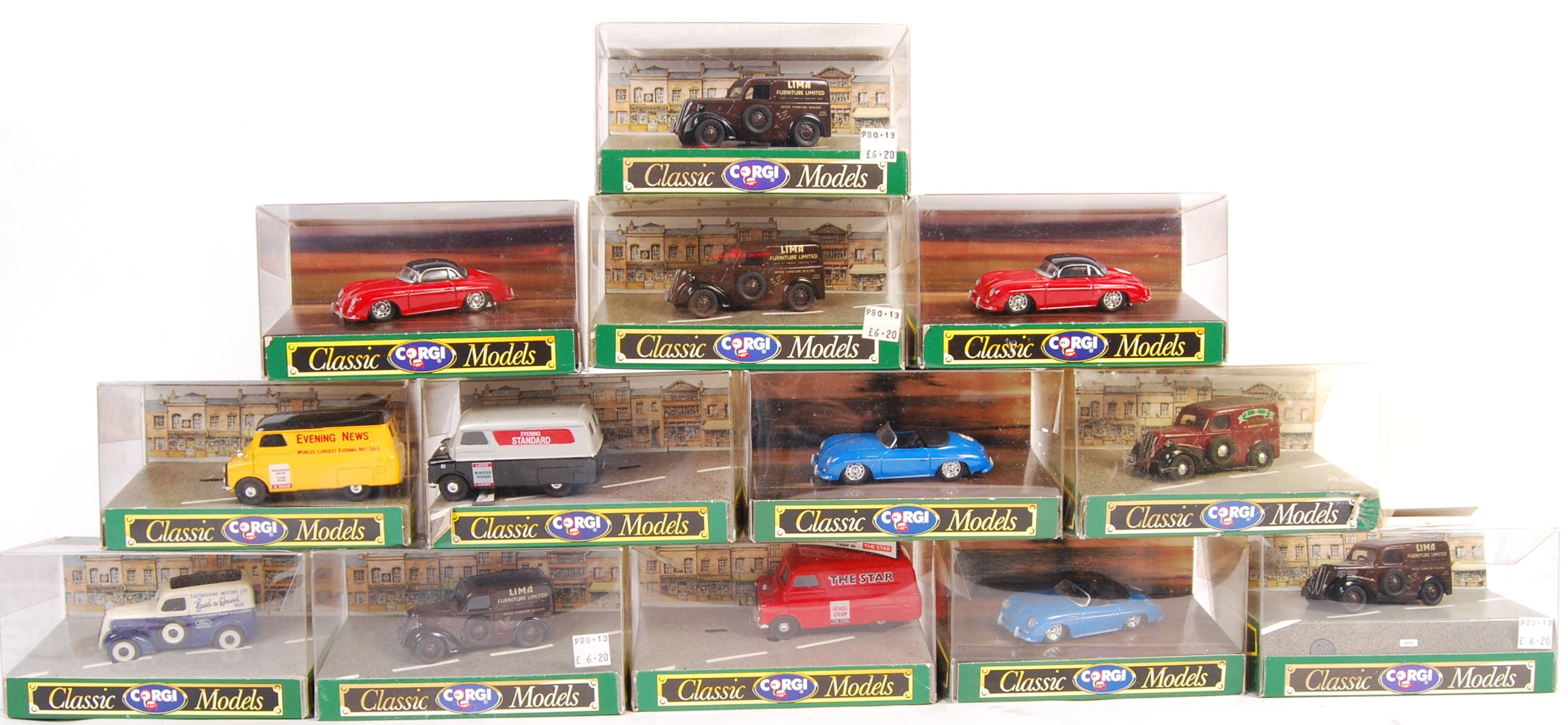 A collection of 13x Corgi Toys made Classic Models diecast comprising ...