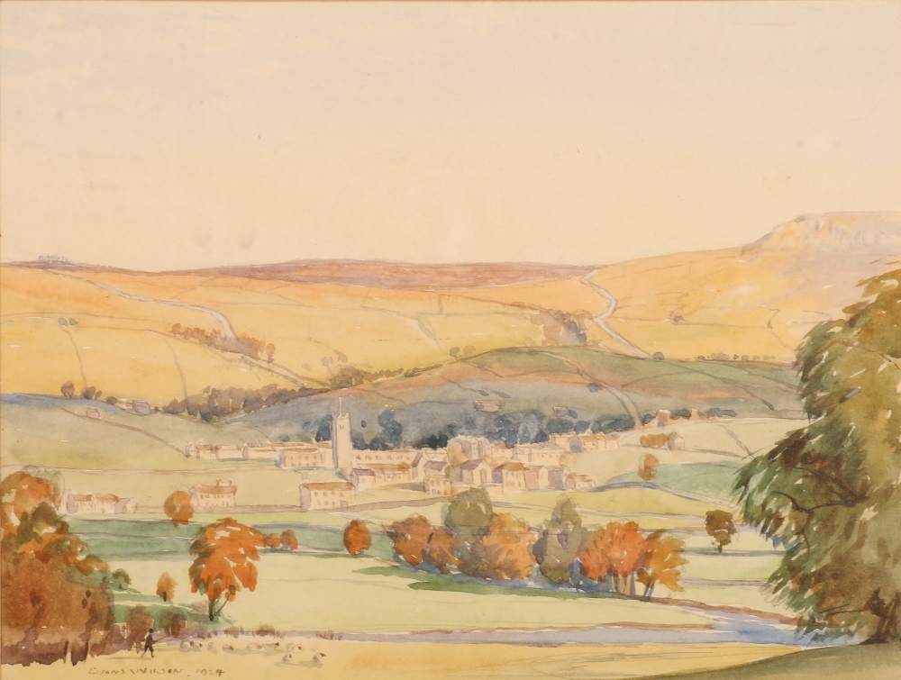 WILLIAM LYONS-WILSON (1892-1901) Town in landscape Signed and dated ...