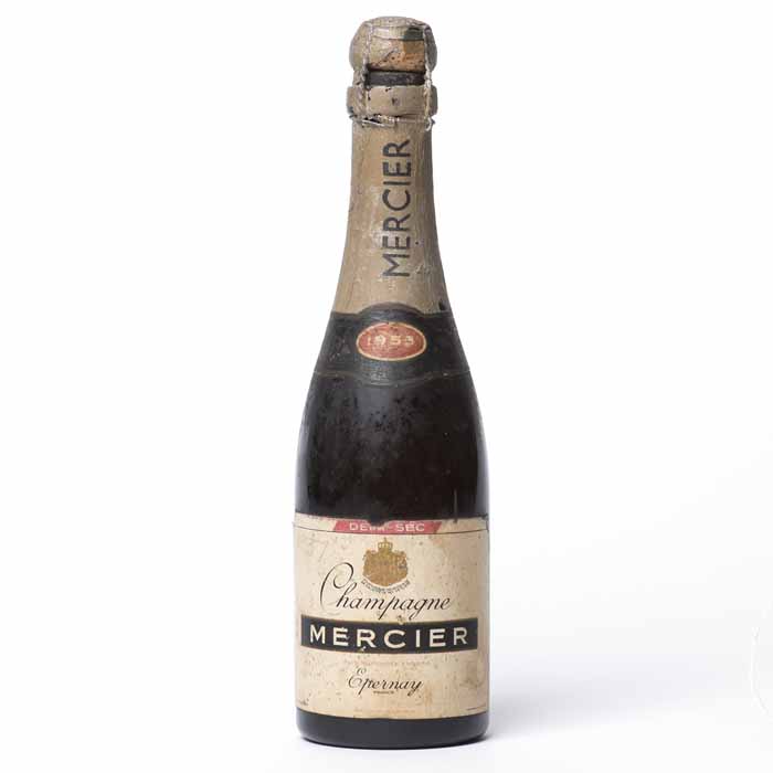 CHAMPAGNE MERCIER 1953 A.C. Epernay, Champagne, France. Demi-sec, half ...