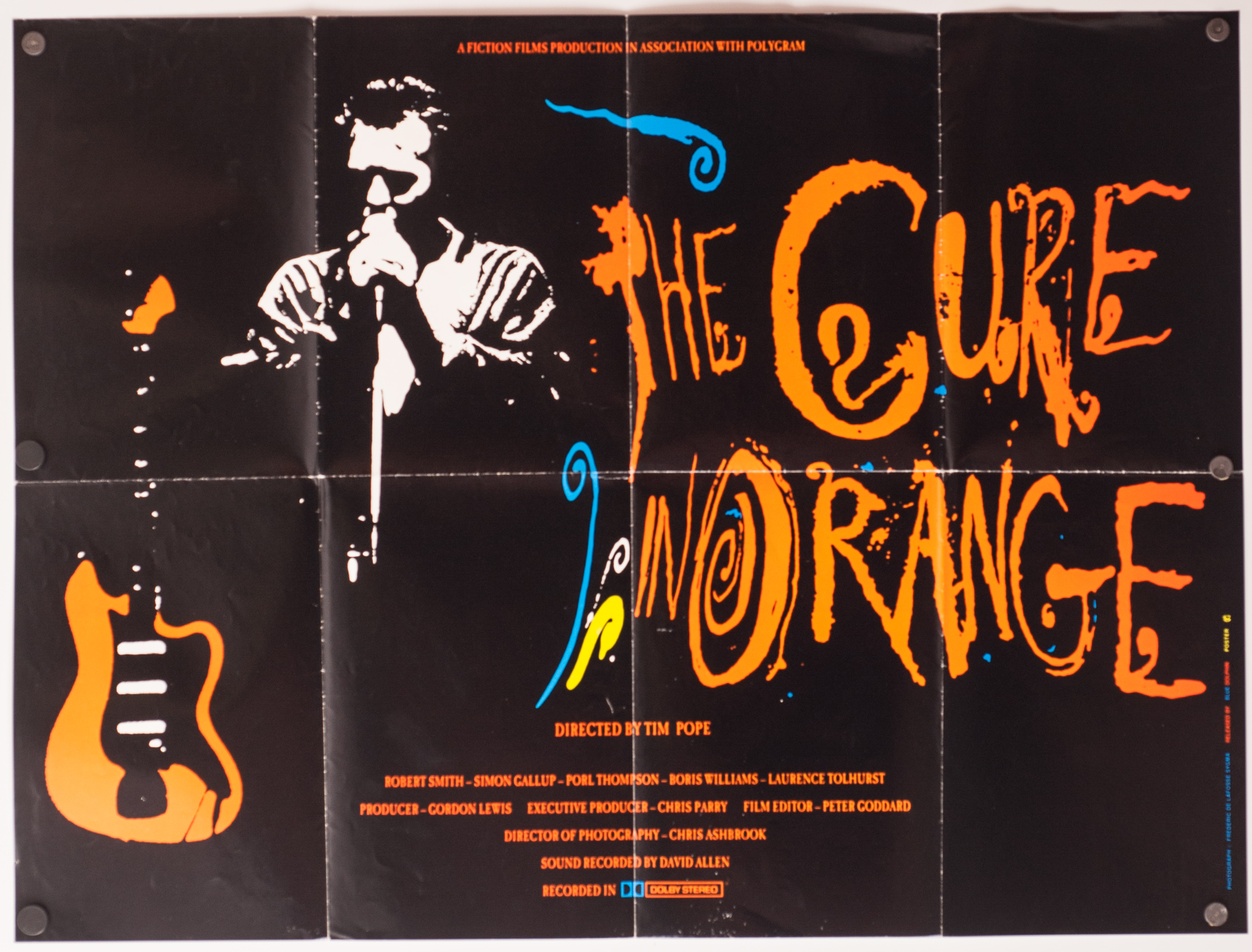 The Cure: Two original posters, 1987 The Cure In Orange UK Quad cinema ...