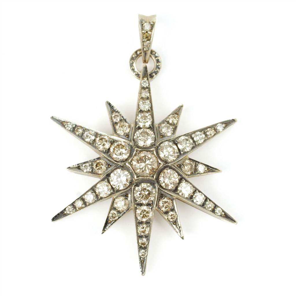 H.STERN “STARS” COLLECTION PENDANT IN GOLD AND COGNAC DIAMONDS 1,86 cts ...