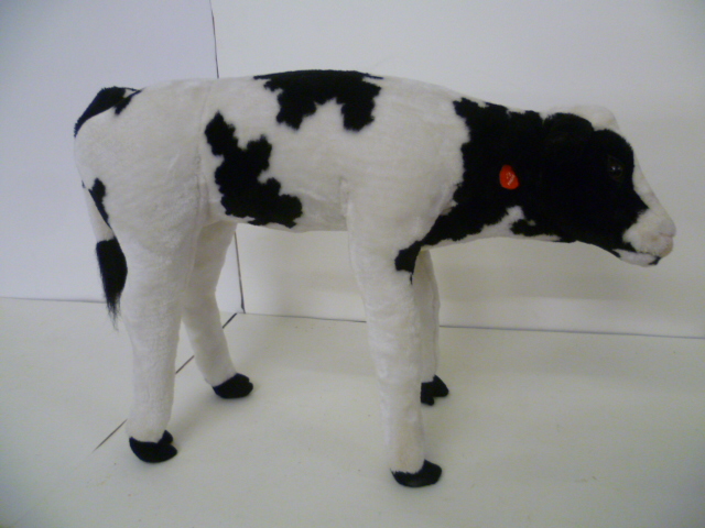 Large DPL (Leeds) soft toy of a freestanding cow 68 x 44cm approx