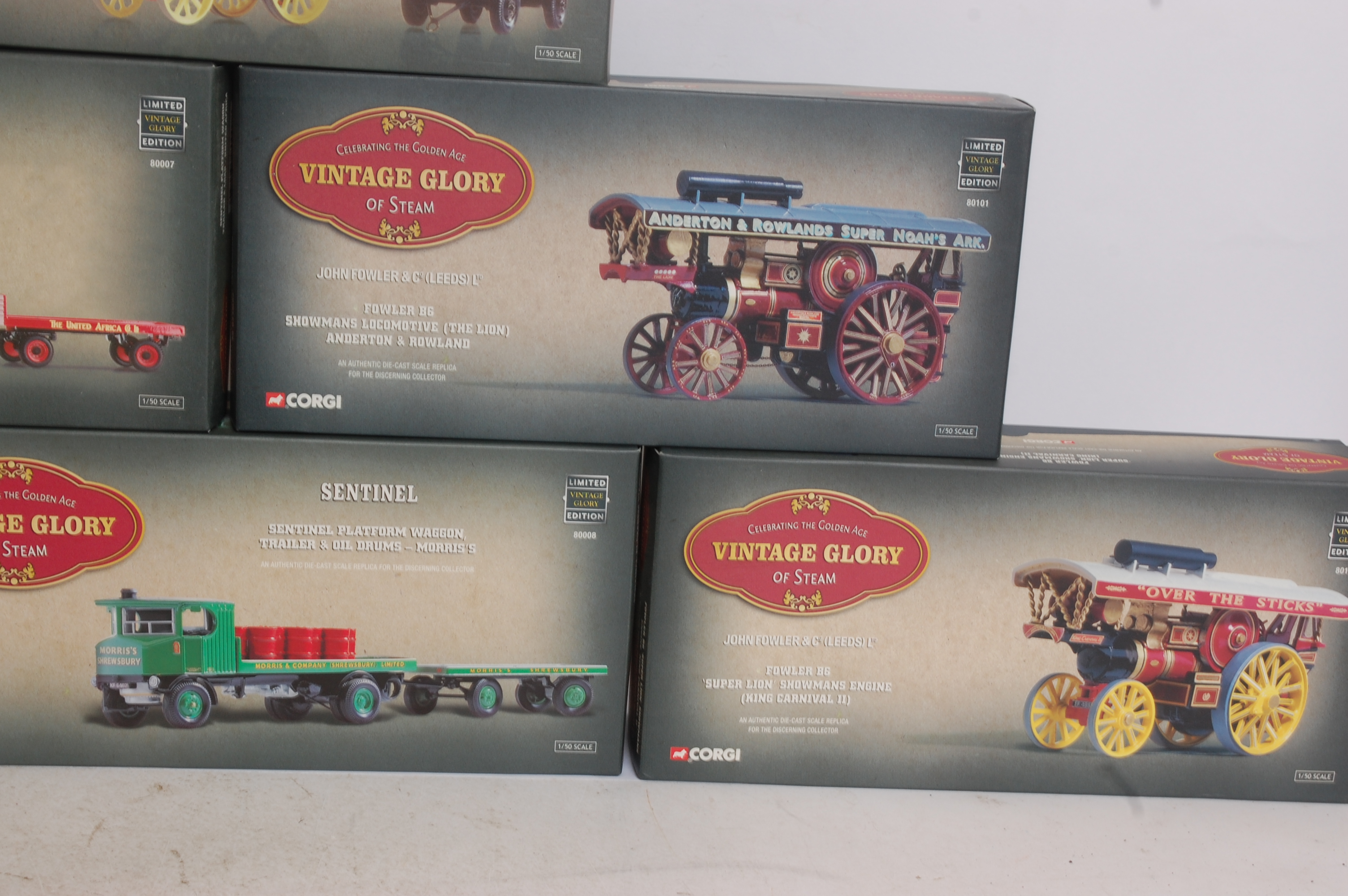 CORGI VINTAGE GLORY OF STEAM; A collection of diecast traction engines ...