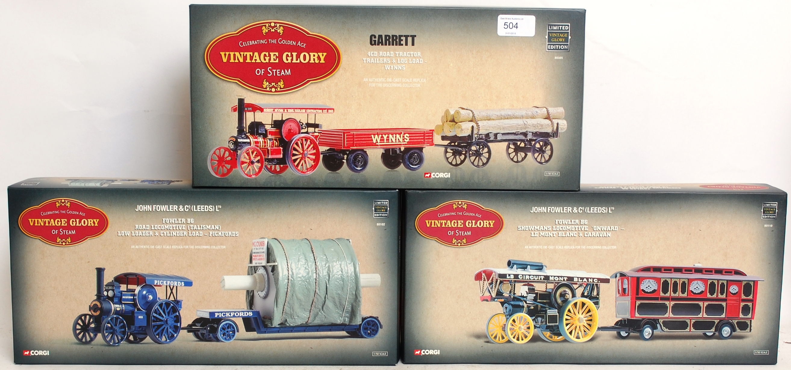CORGI VINTAGE GLORY OF STEAM; A collection of diecast traction engines ...