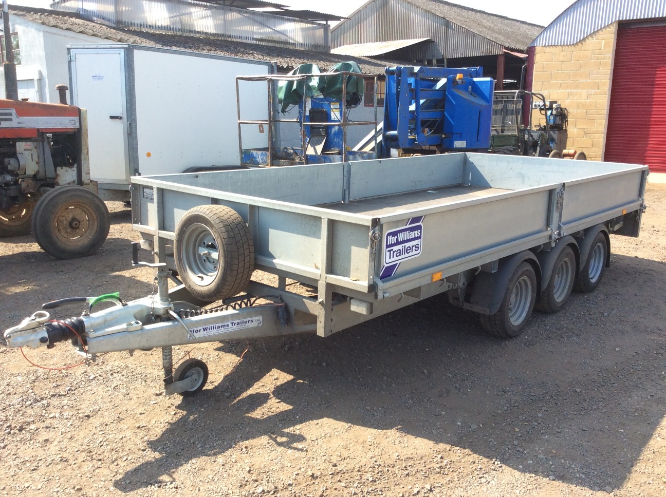 Ifor Williams LM146 G3 14ft x 6ft6in tri-axle trailer. 2014. With drop ...