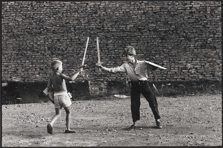 McBride, Will: Two boys sword fighting, Berlin Two boys sword fighting ...