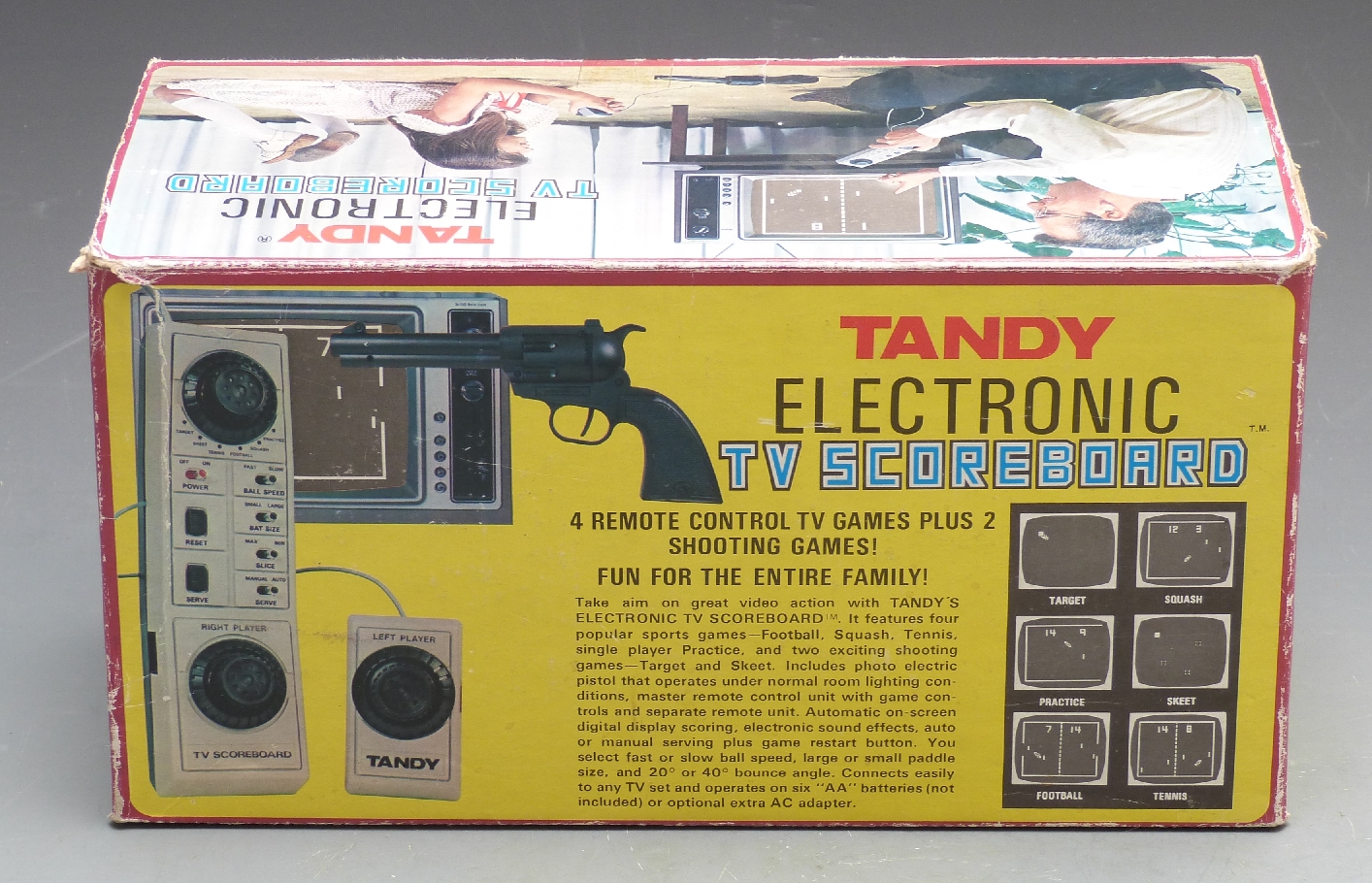 Tandy Electronic TV Scoreboard video games console with pistol ...