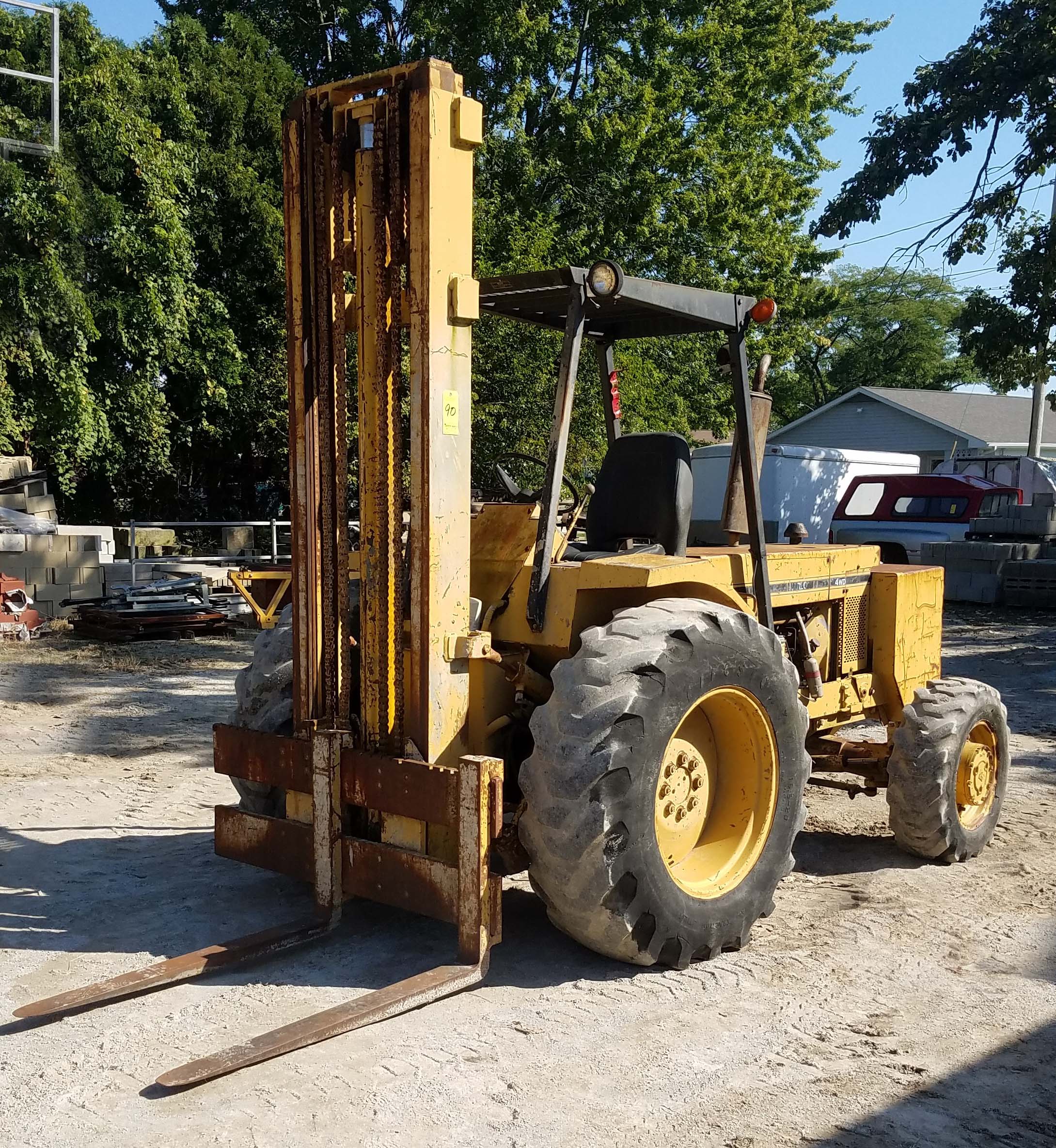 Harlo Forklift Model HF456-4WD-28-5, s/n 60108, 2-Stage Mast, Side ...
