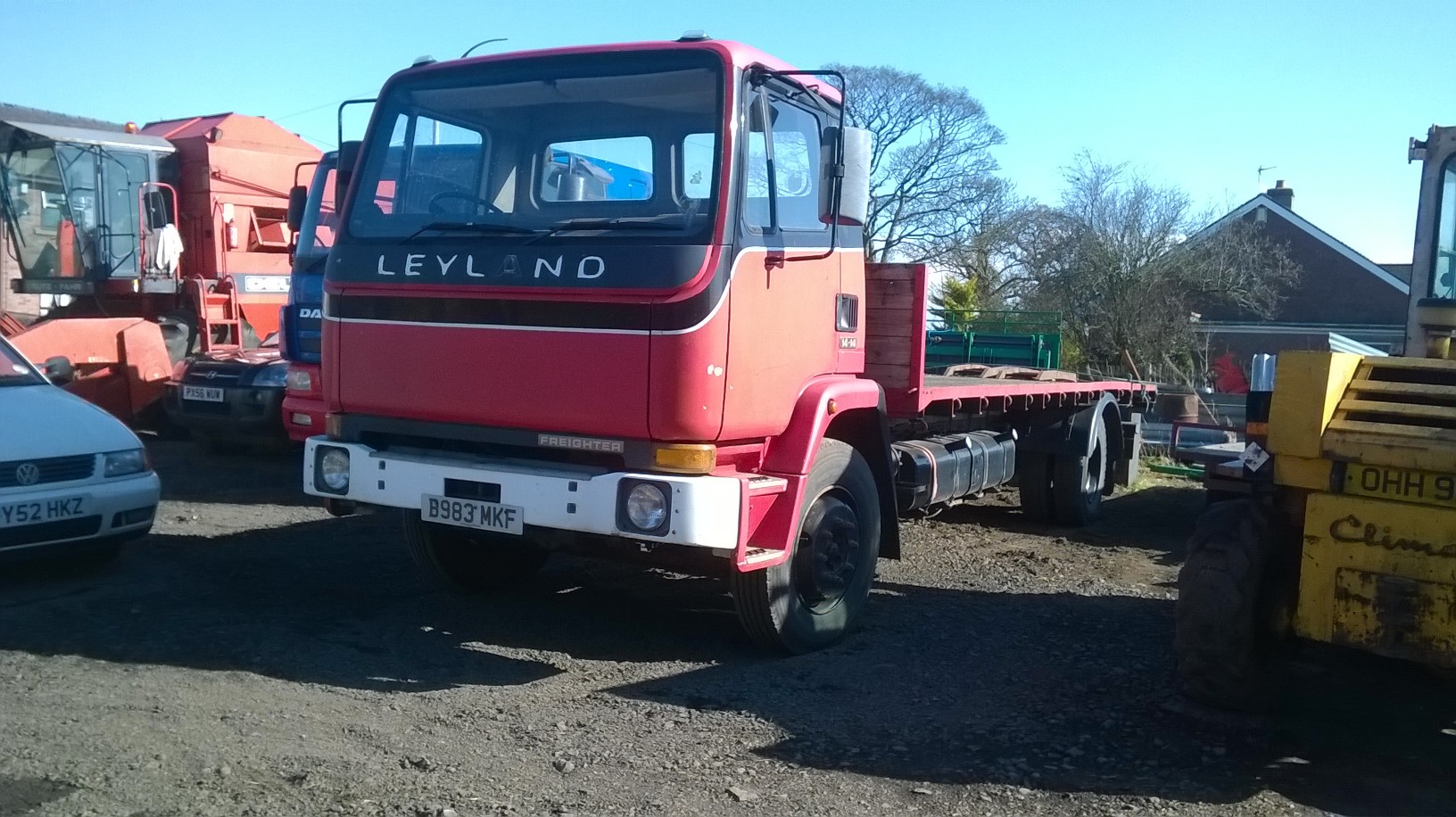 1985 Leyland Freighter 14.14 flatbed 4 wheel lorry fitted with ...
