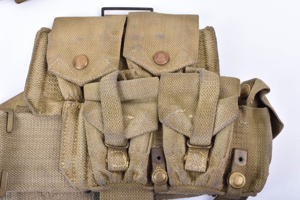 WW1 British 1918 Dated “08” Webbing, consisting of wide pattern belt ...