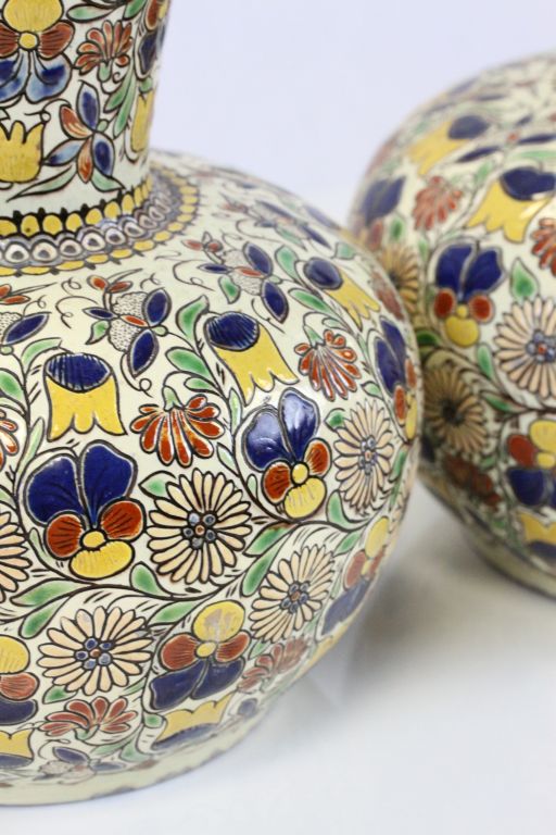 Pair of large Thoune, Swiss art pottery vases.