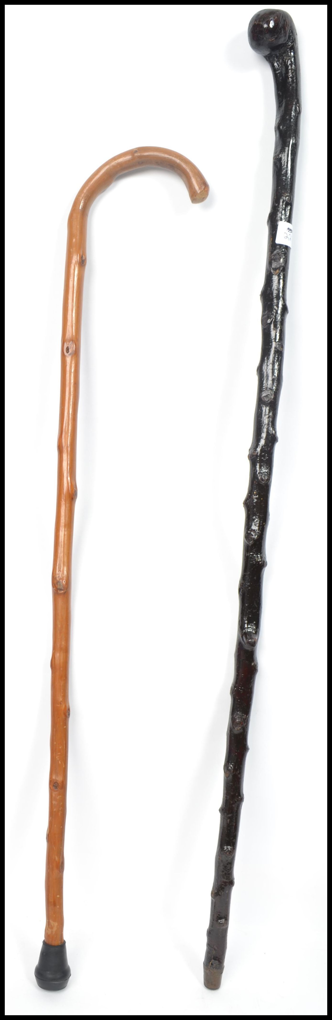 A 19th century Irish Knobkerrie walking stick cane blunt weapon having ...