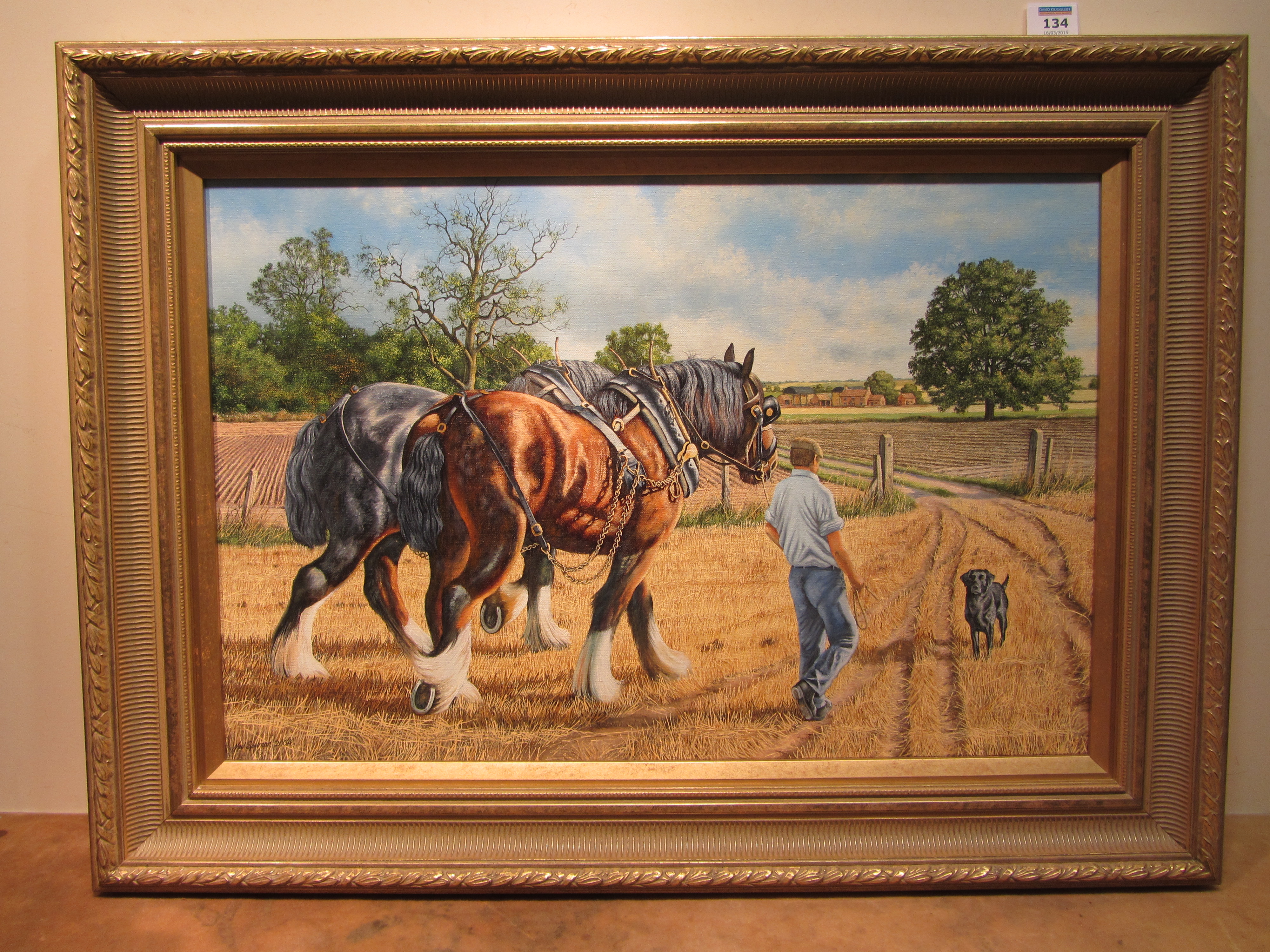 Neil Spilman (British 1951-): 'Home on a Summer's Evening', oil on ...