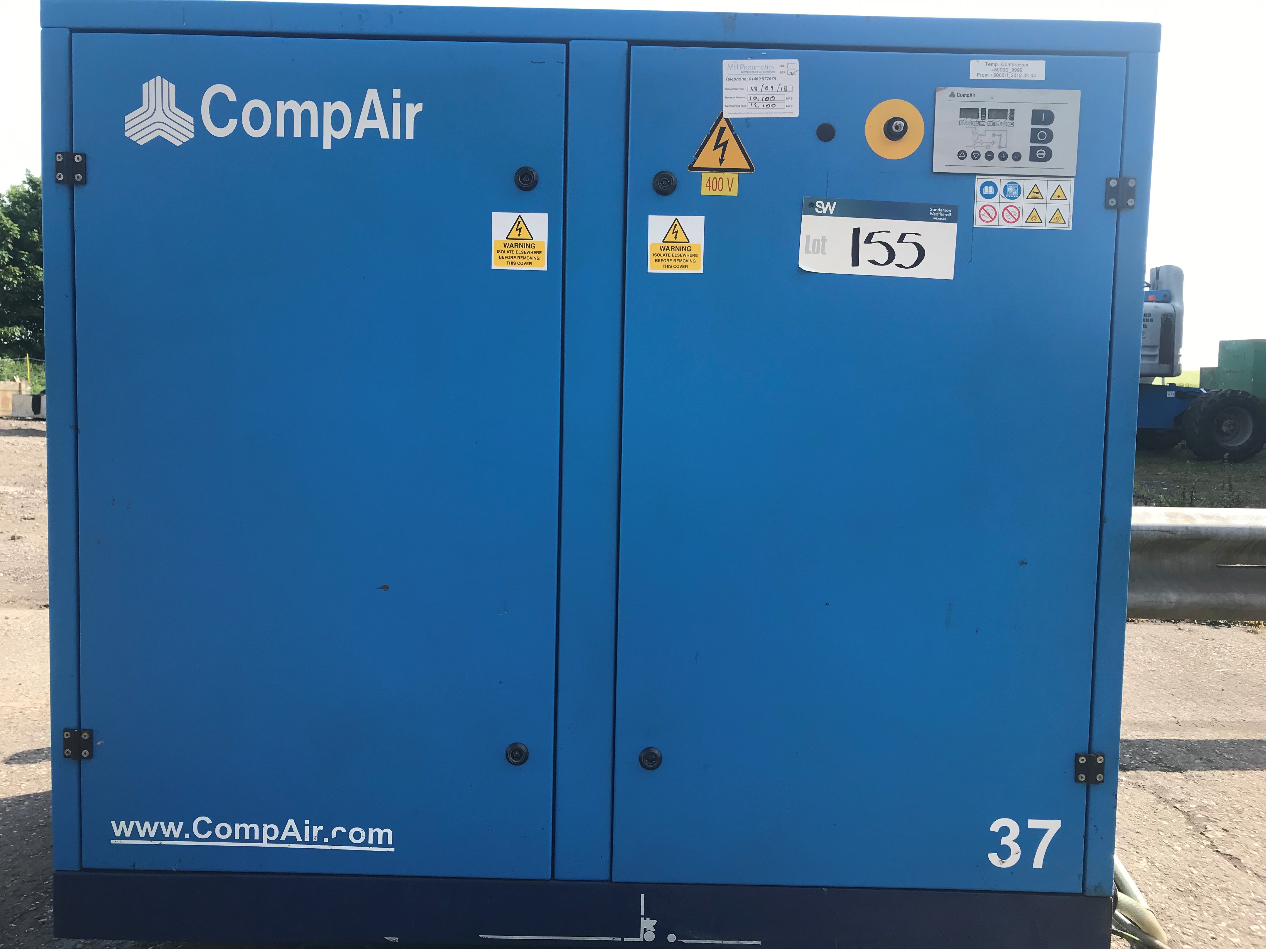 CompAir L37-7.5 349023/1505 Packaged Air Compressor, serial no ...