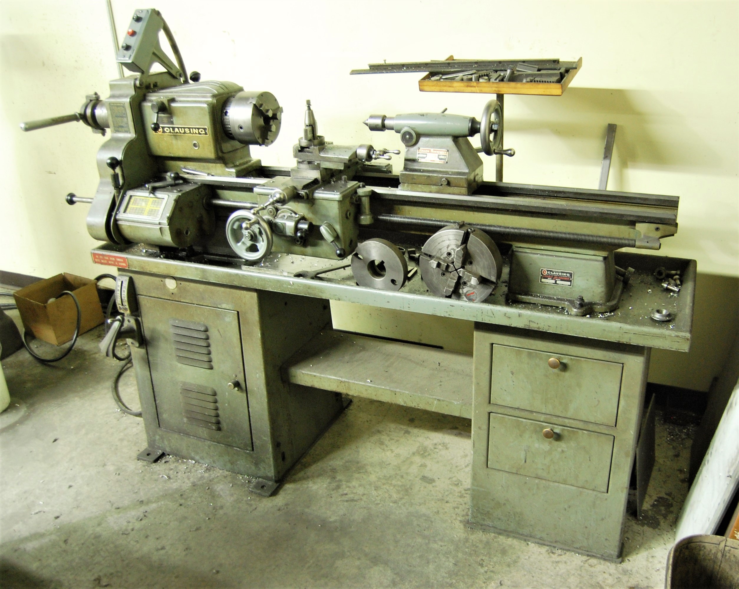 CLAUSING MDL. 6329 12" X 36" LATHE, WITH QUICK ACTING DRAW BAR, 43-1300 ...