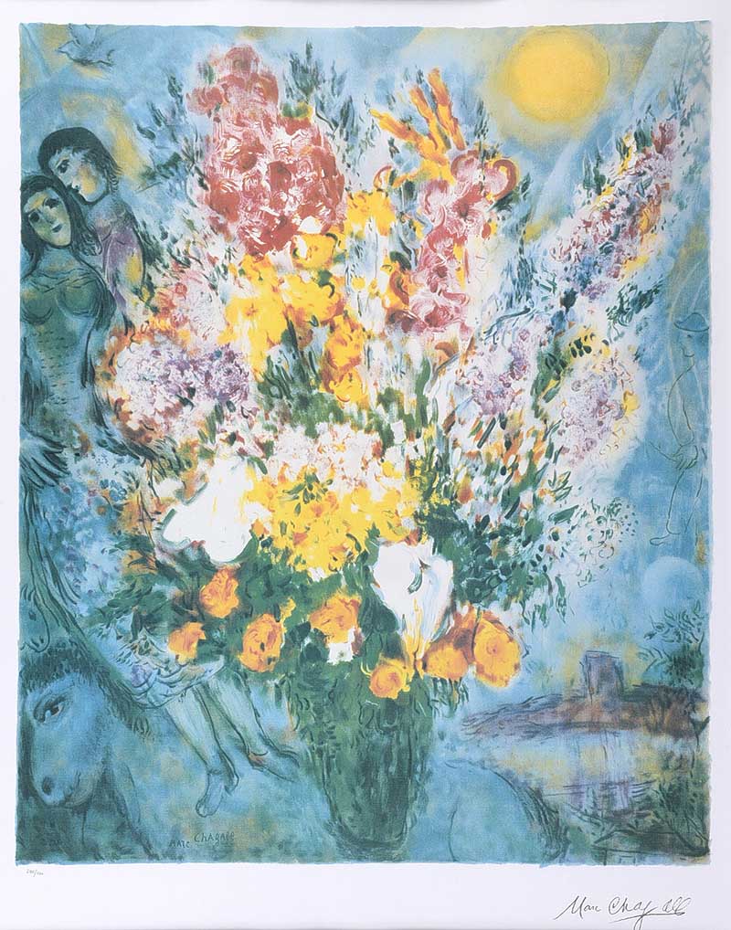 Marc Chagall - YELLOW BOUQUET - Limited Edition Offset Coloured ...