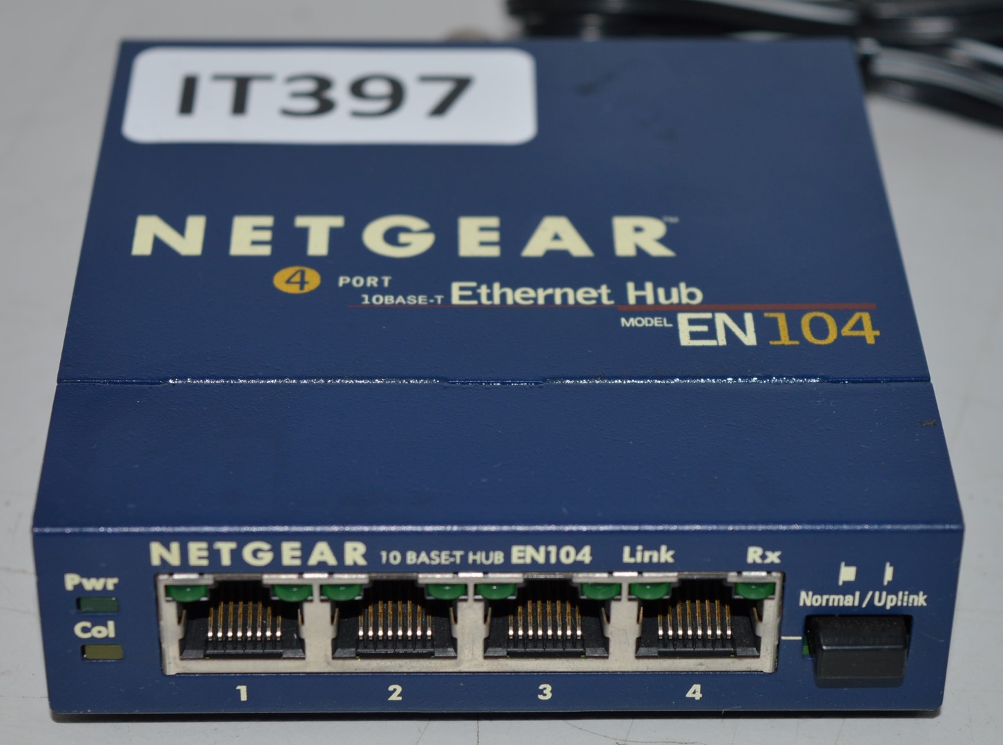 1 x Netgear EN104 Ethernet 4-Port Hub with BNC and Uplink Button ...