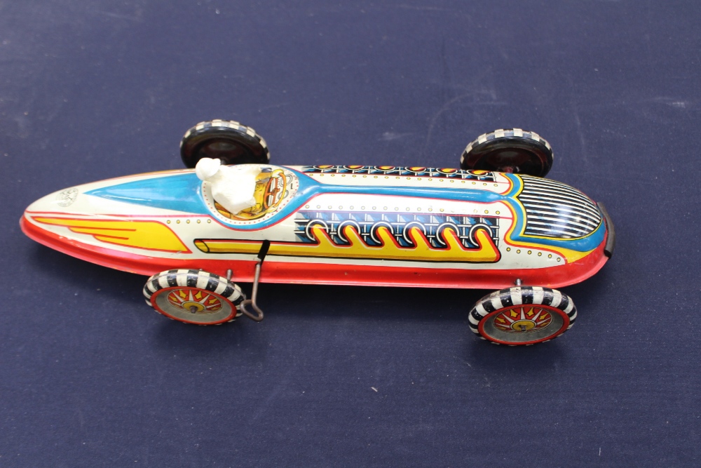 Marx large tinplate clockwork racing car