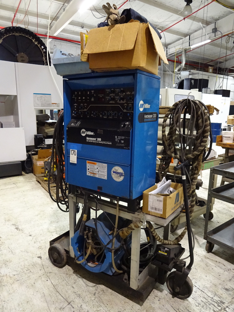 LOT: Miller 300 Amp Model Aerowave 300 CC-AC/DC Hybrid Arc Welding ...