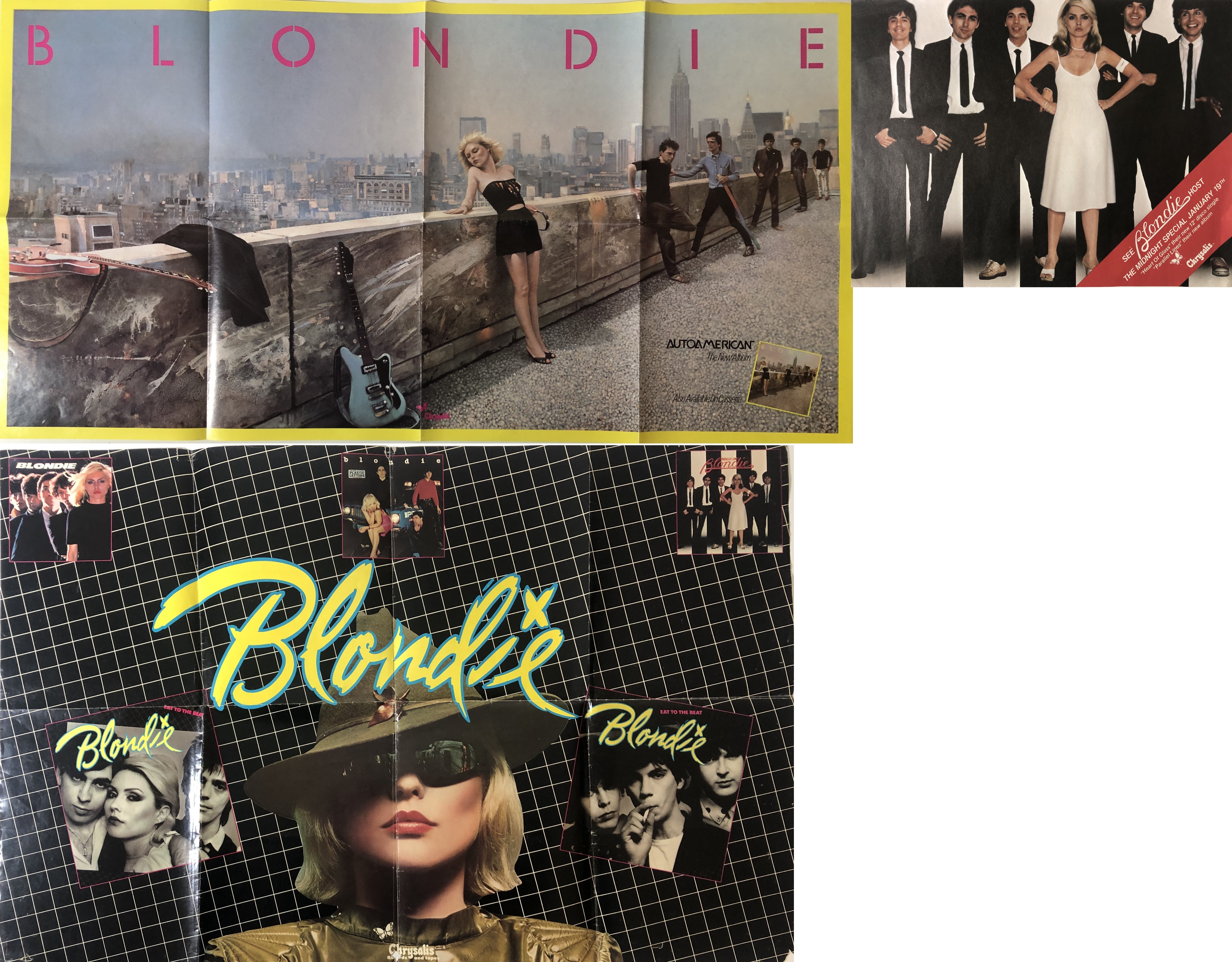 BLONDIE POSTERS. Two Blondie posters to include: Eat To The Beat US ...