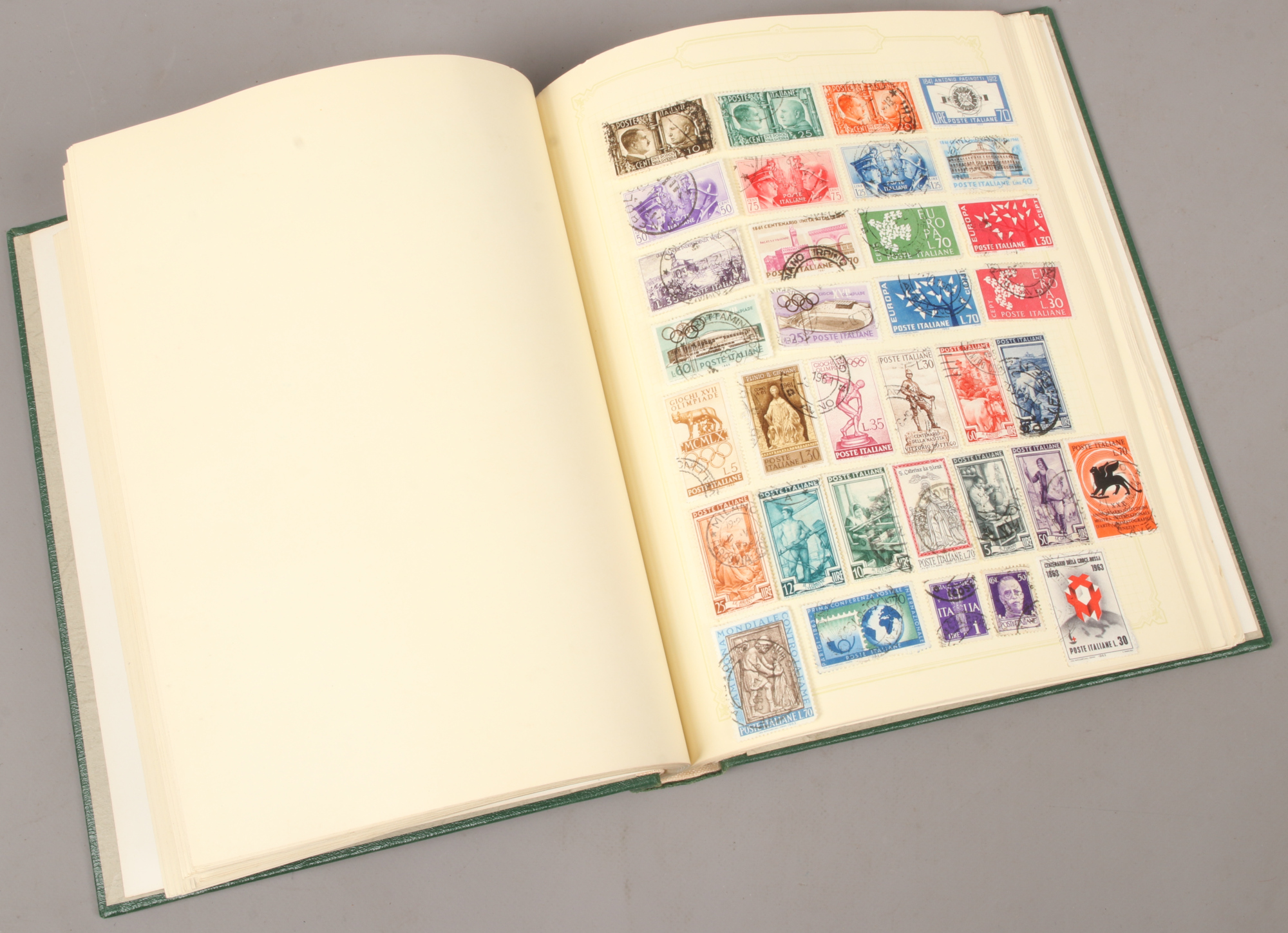 An album of world stamps.