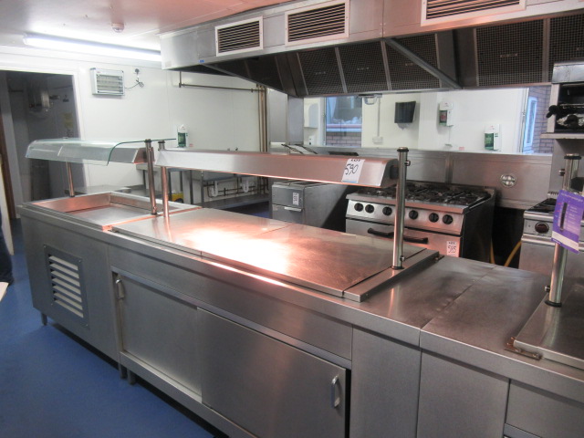 Stainless Steel Canteen Serving Counter. Comprising chilled compartment ...