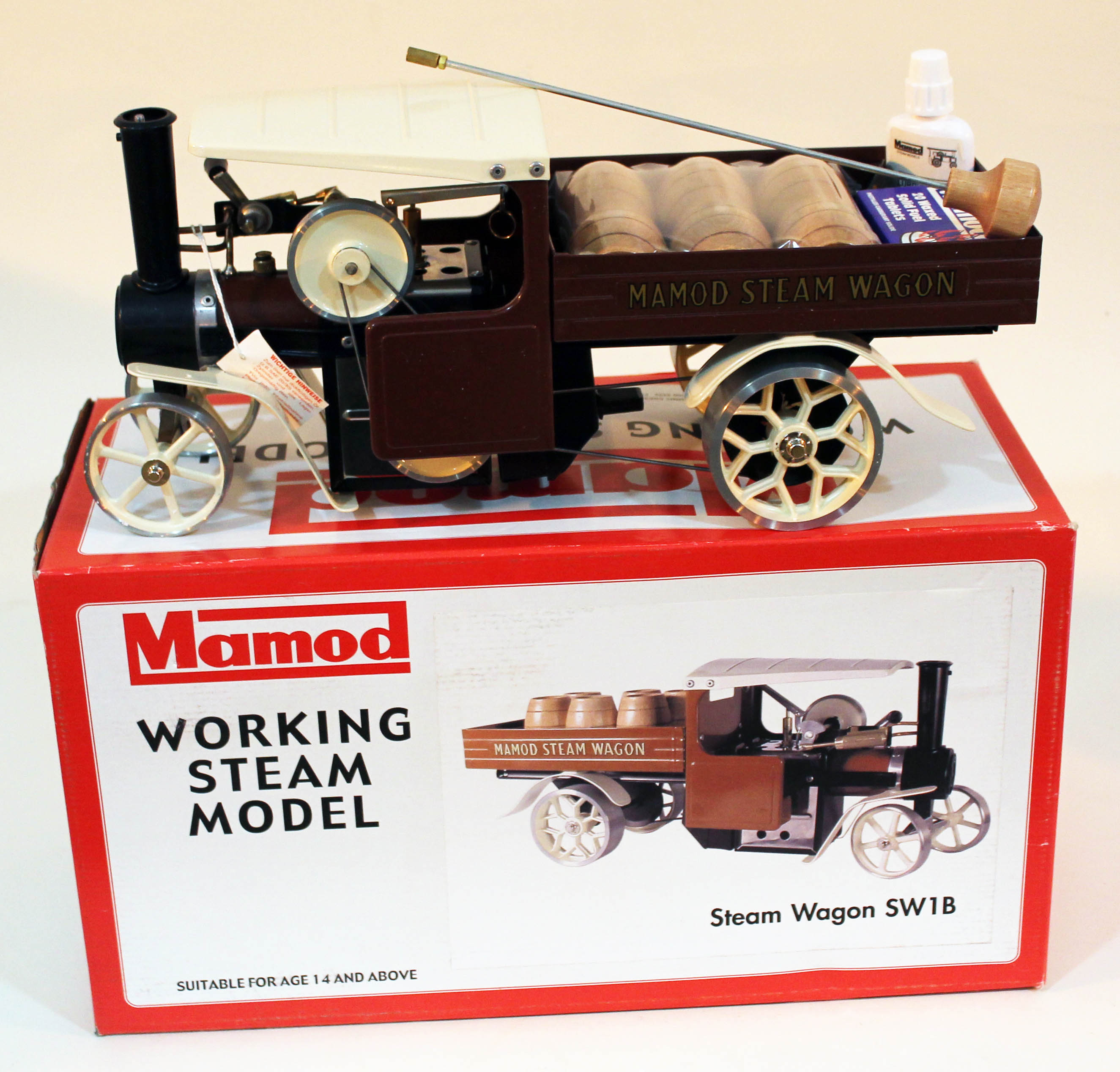 A Mamod SW1B live steam model Steam Wagon. Condition - boxed and unused.