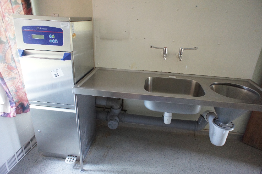 1 Arjo Tornado stainless steel commercial sluice unit and a stainless ...
