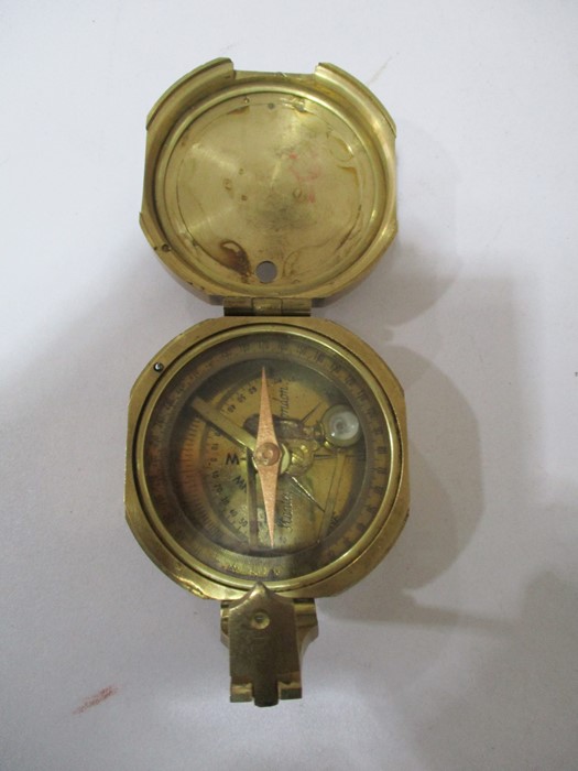 A Stanley, London brass compass