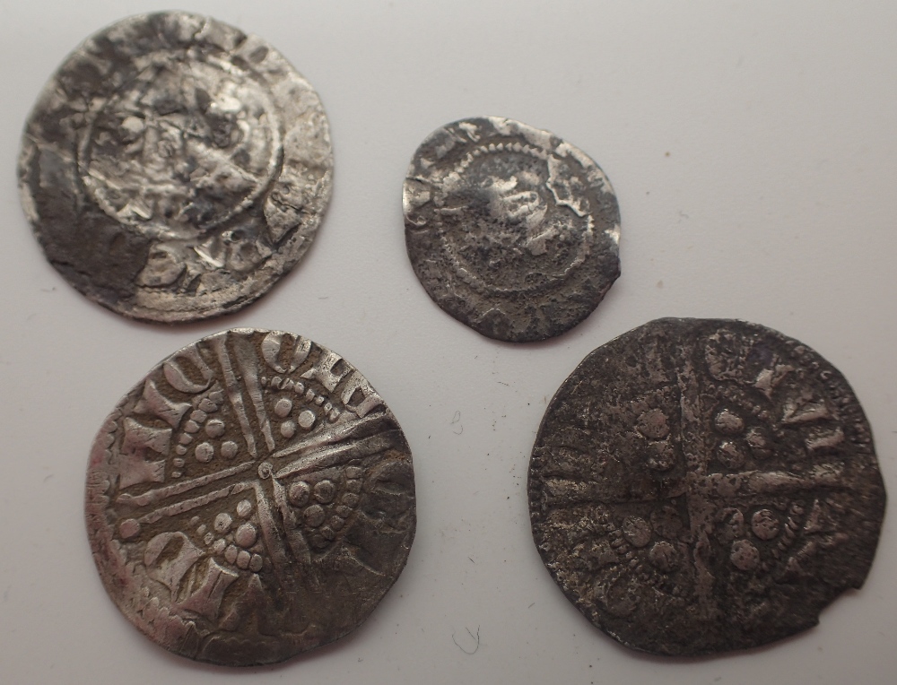 Four early English hammered silver coins