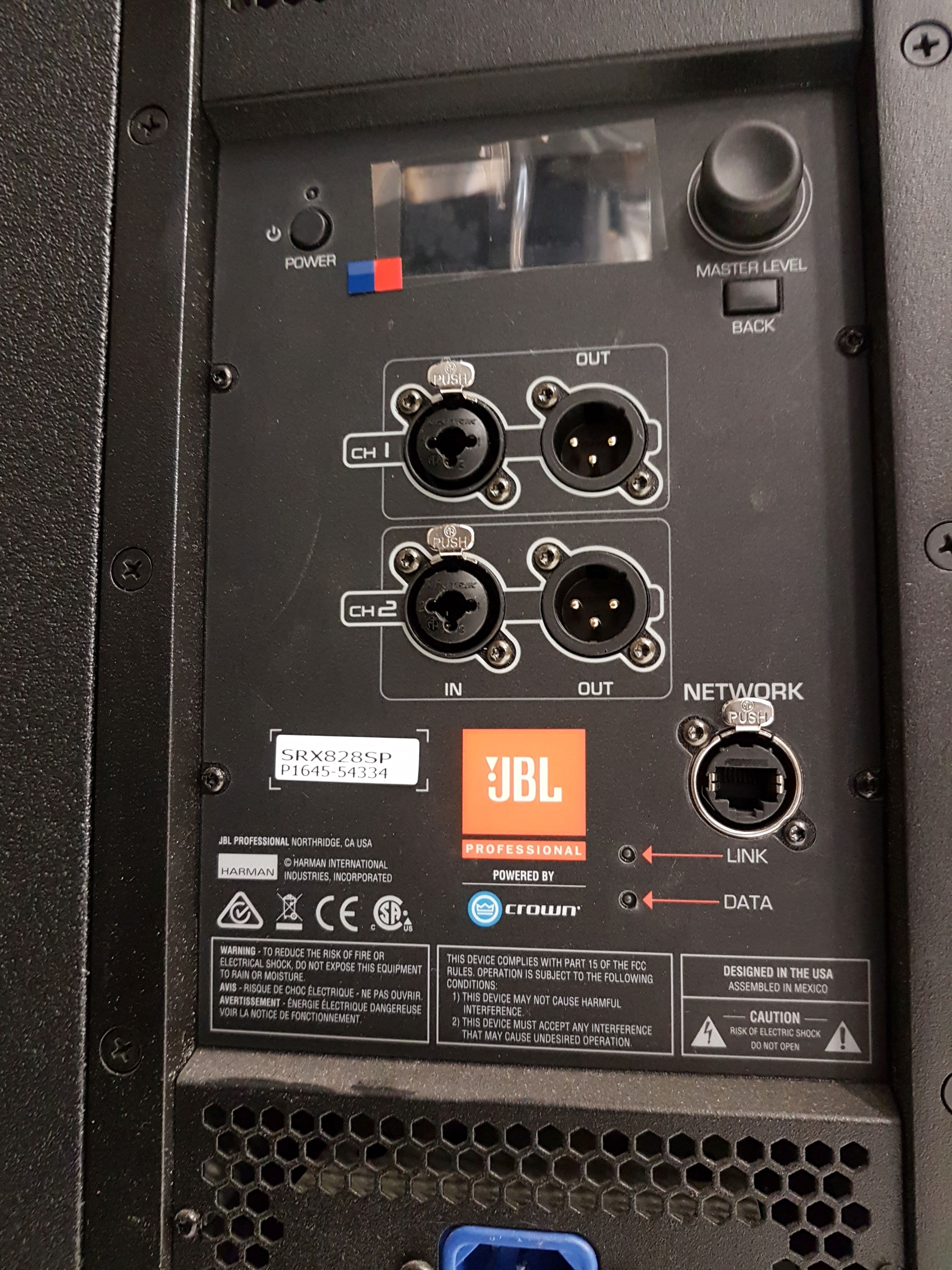 JBL 2X18 Powered Sub 2000W - SRX828SP, Rental Return