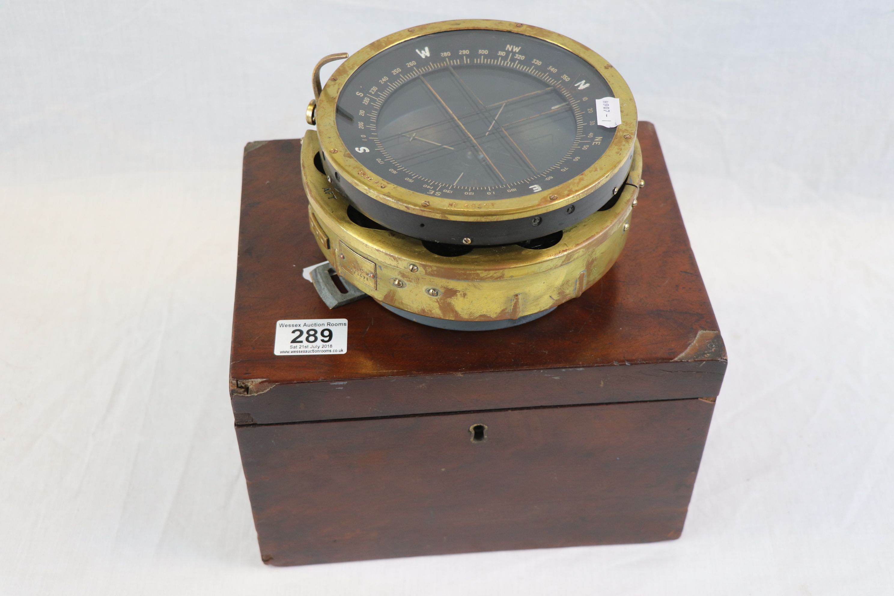 A WWII Period Type P10 Aircraft Compass As Used In Lancaster Bombers ...