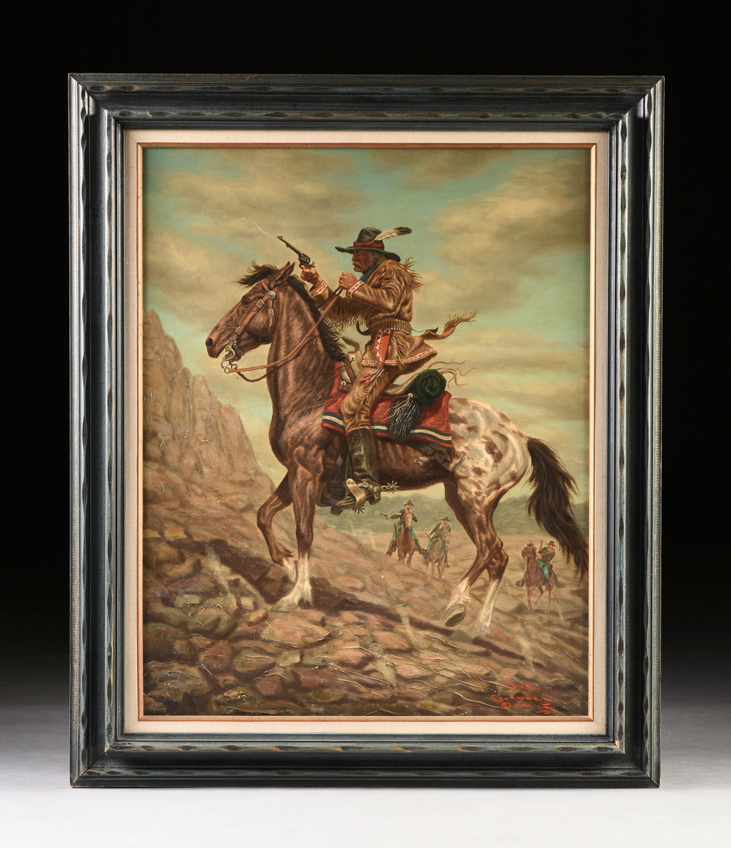 JOE GRANDEE (American/Texas b. 1929) A PAINTING, "The Scout," oil on ...